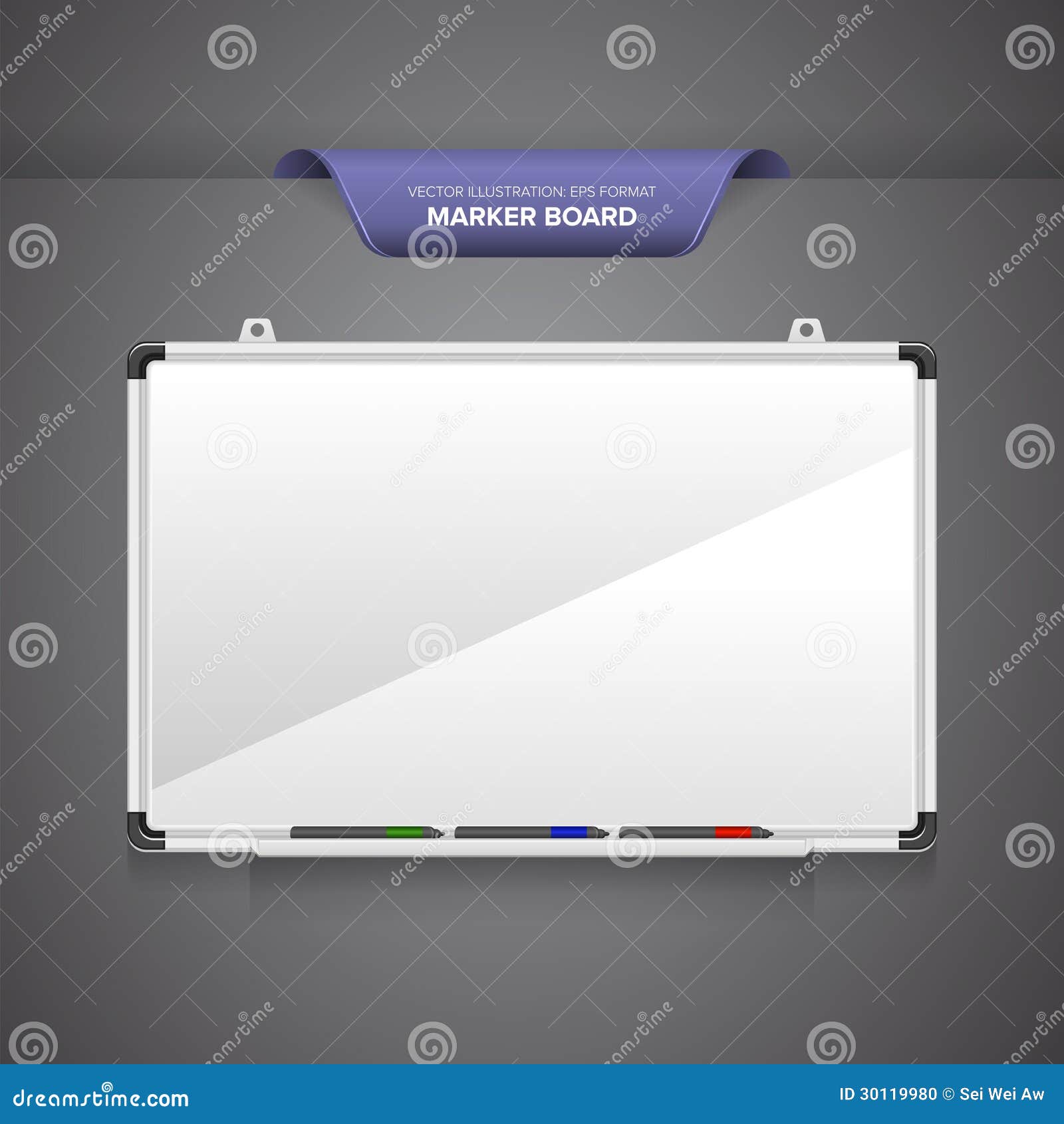 Marker Board Set Vector Illustration Isolated On White Background ...