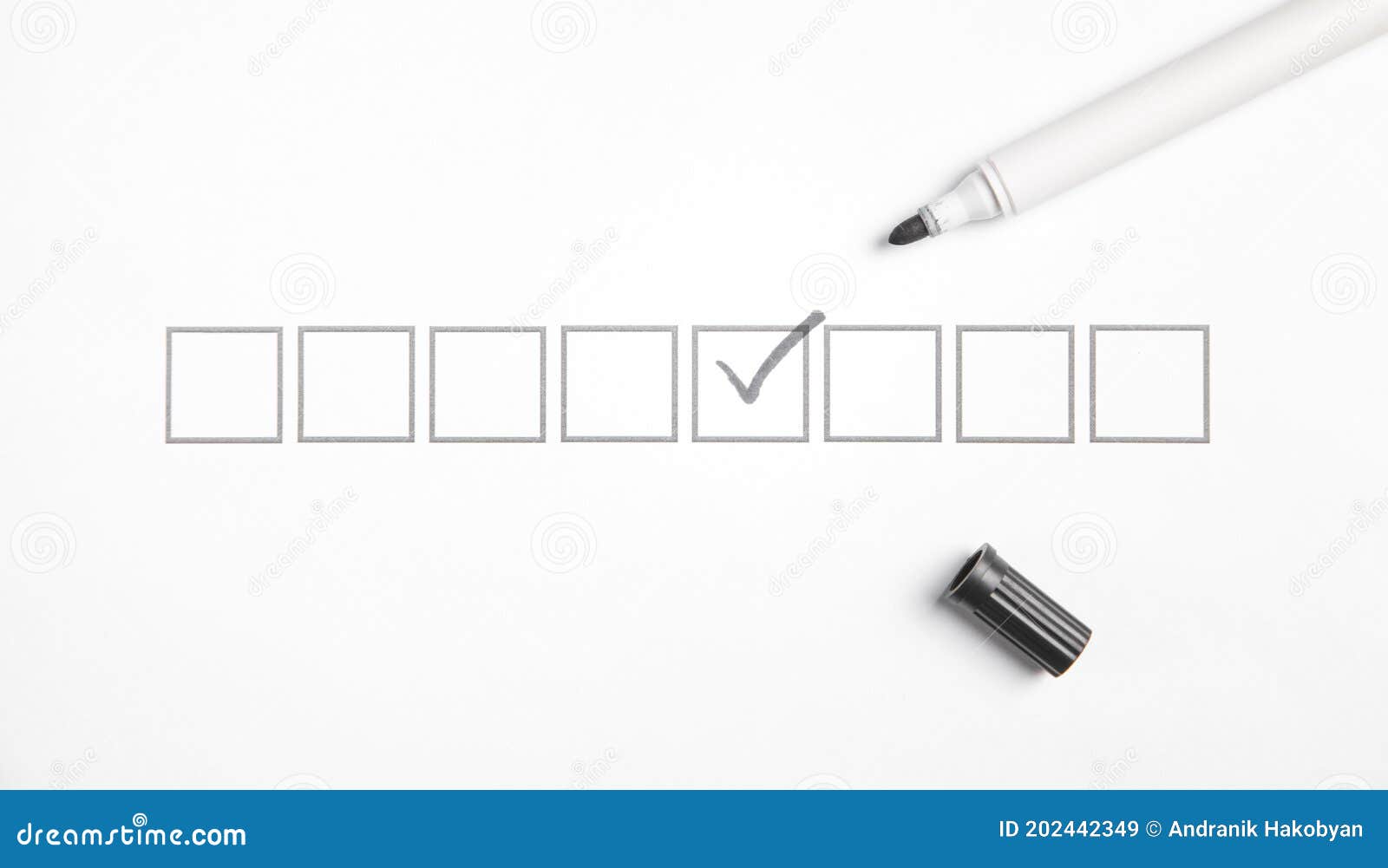 Marker with Checkbox in Checklist Stock Image - Image of list ...