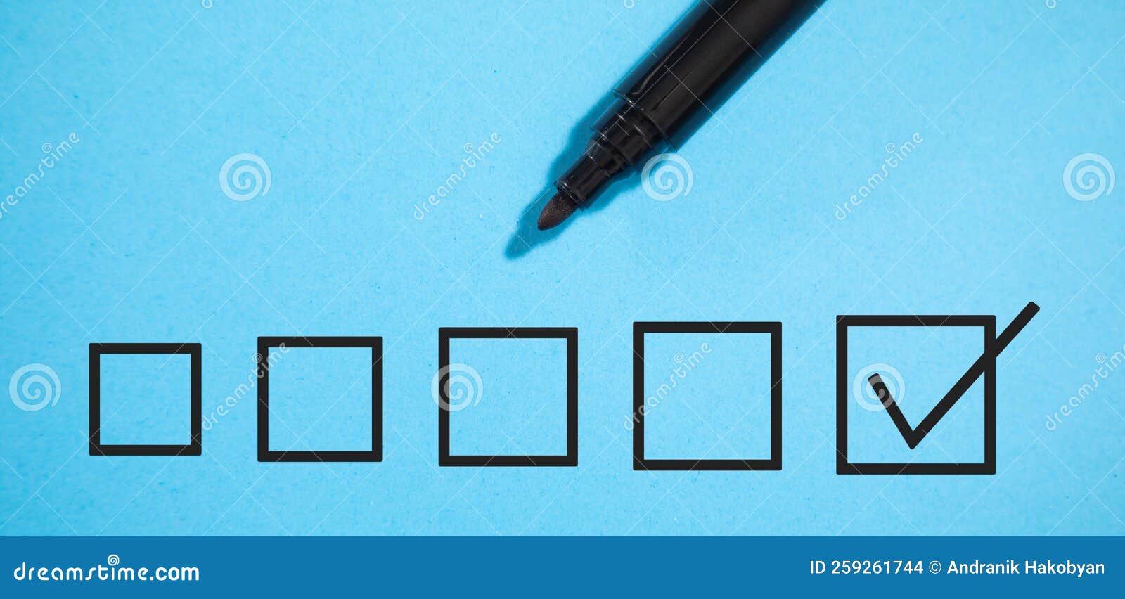 Marker with Checkbox in Checklist. Business Stock Photo - Image of ...