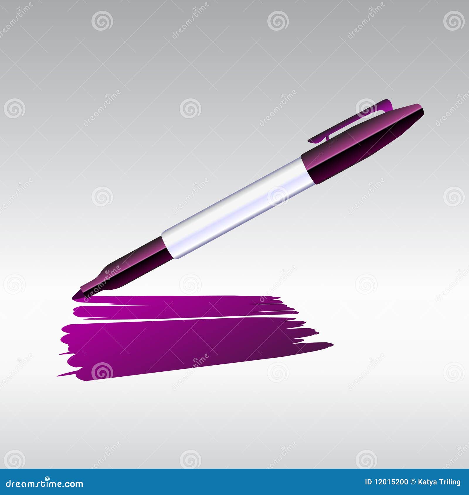 Marker Drawing on the Sheet of Paper Stock Vector - Illustration of ...