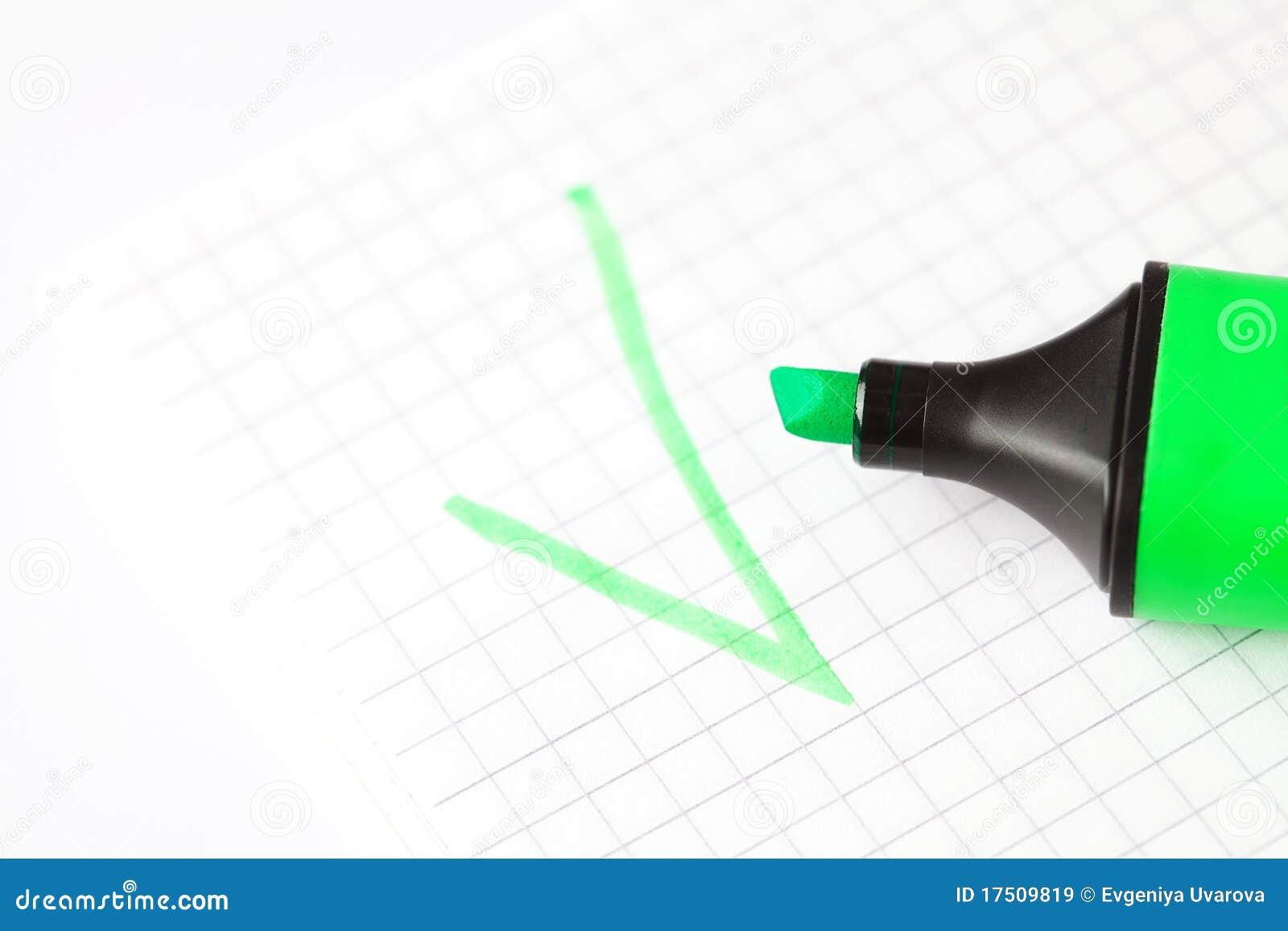 Marker, Drawn Tick and Notebook Stock Image - Image of file, catalog ...