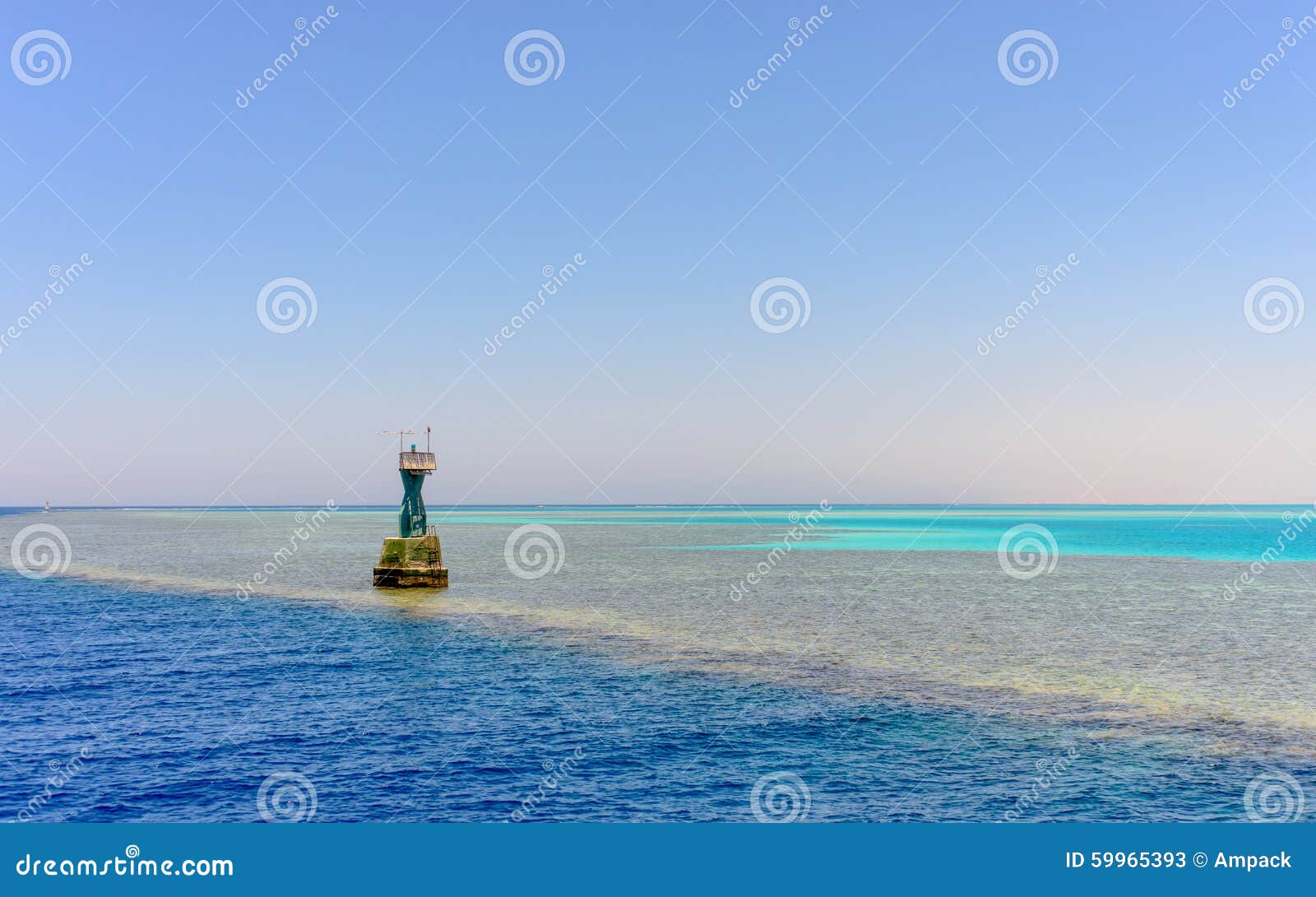 Marker at the Edge of a Mid Ocean Sand Bank Stock Image - Image of ...