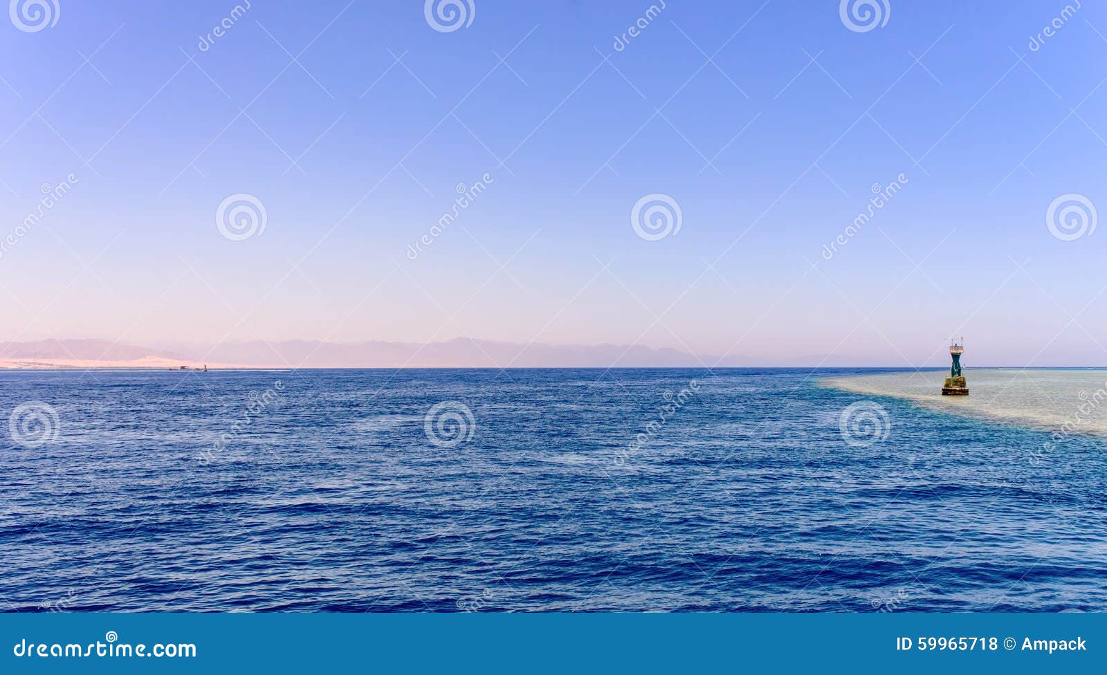Marker at the Edge of a Mid Ocean Sand Bank Stock Photo - Image of ...
