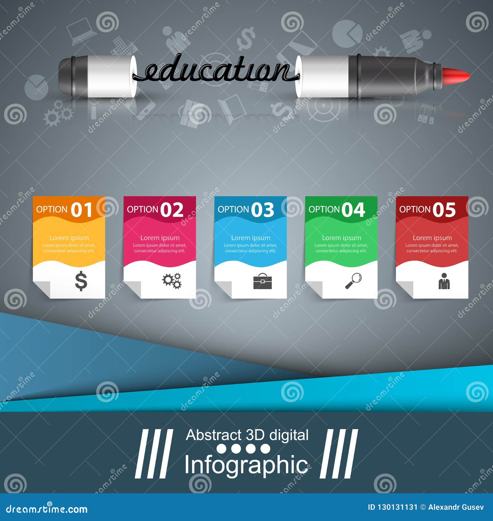 Marker, Education Icon. Business Infographic. Stock Vector ...