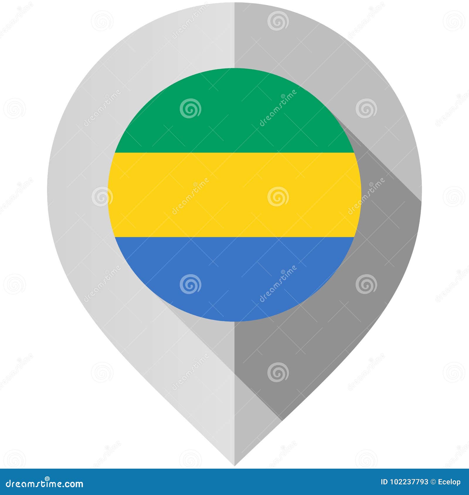 Marker with flag for map stock vector. Illustration of country - 102237793