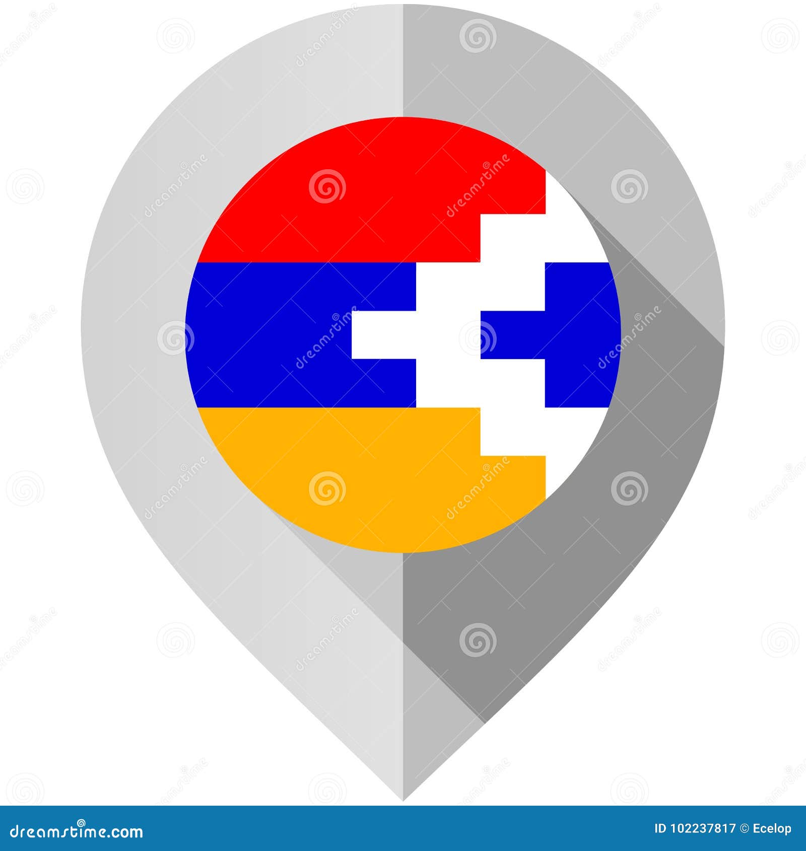 Marker with flag for map stock vector. Illustration of badges - 102237817