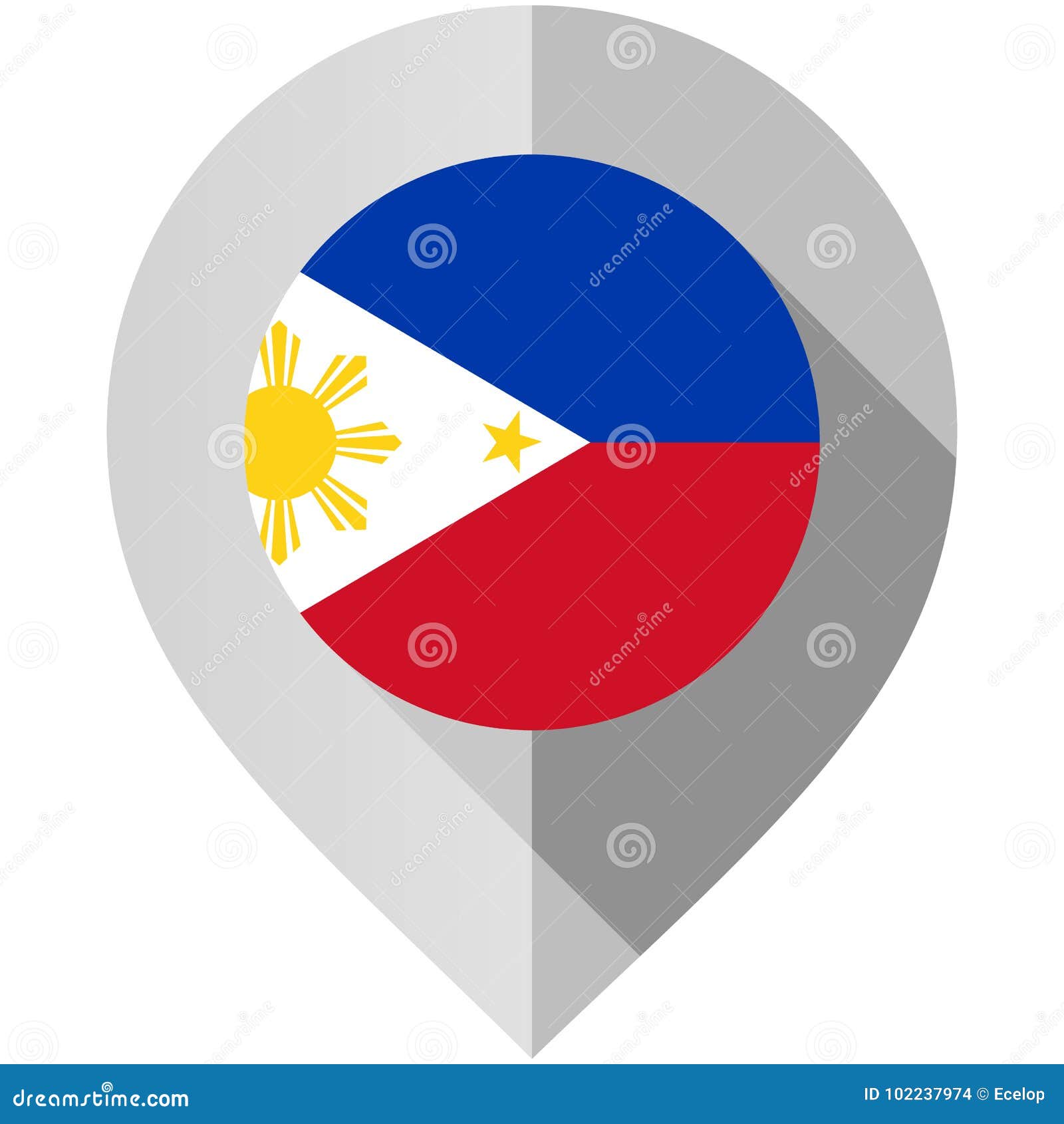 Marker With Flag For Map Vector Illustration | CartoonDealer.com #102237974