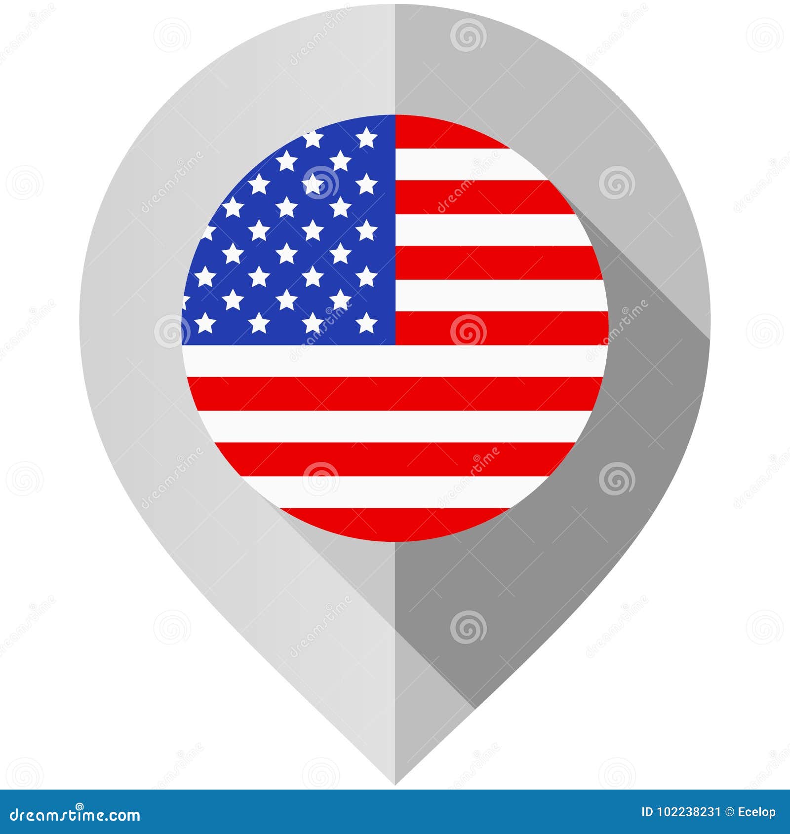 Marker with flag for map stock vector. Illustration of flag - 102238231