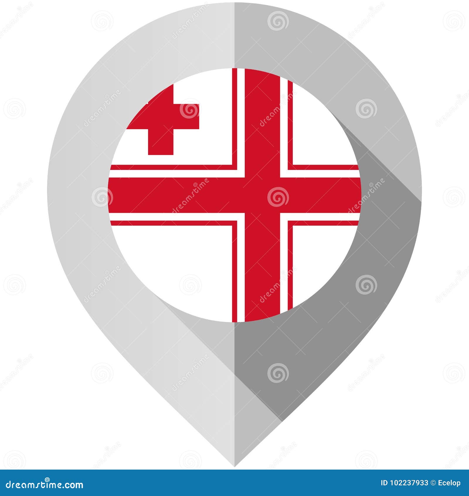 Marker with flag for map stock vector. Illustration of mapping - 102237933