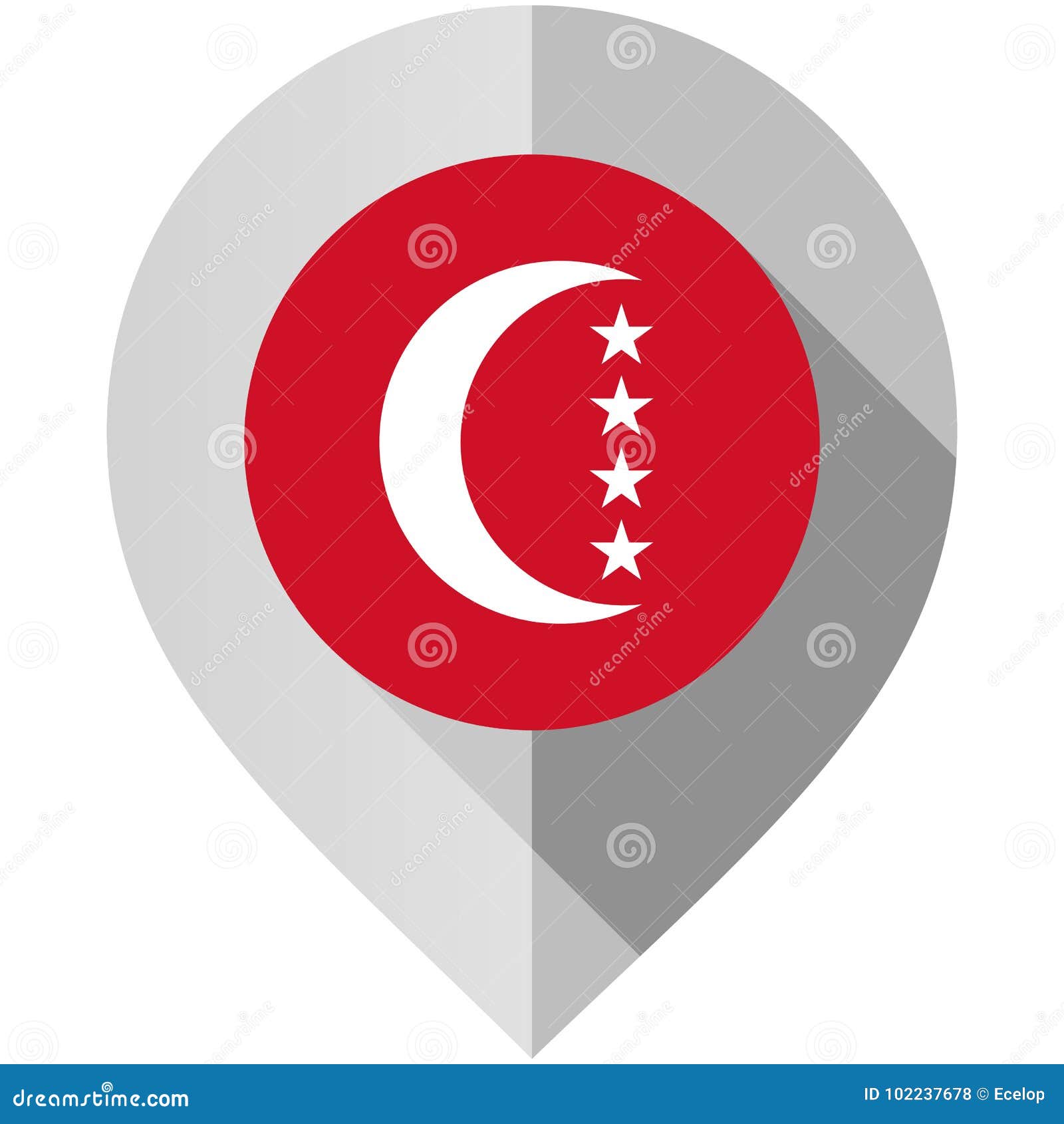 Marker with flag for map stock vector. Illustration of country - 102237678