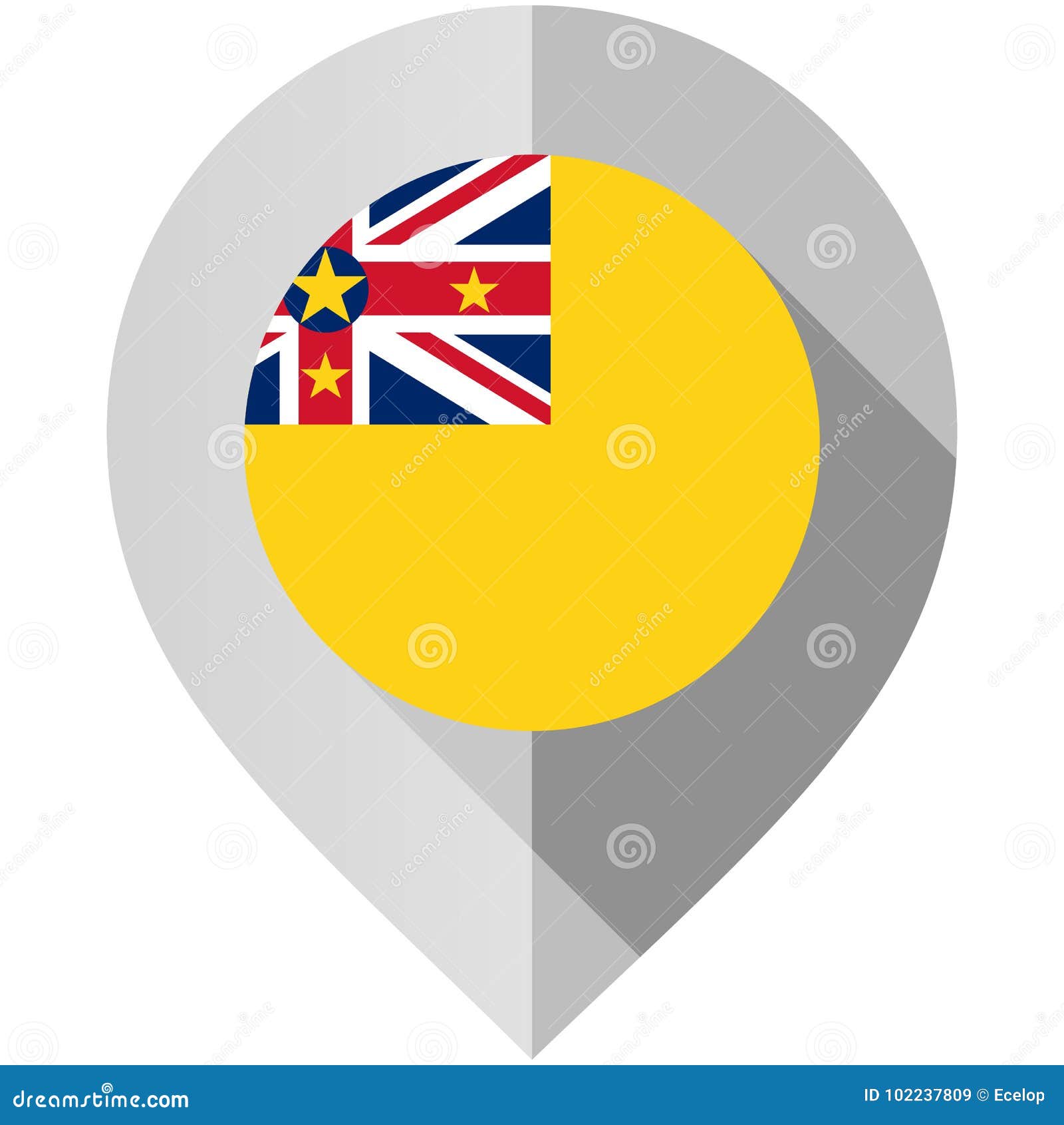 Marker with flag for map stock vector. Illustration of pushpin - 102237809