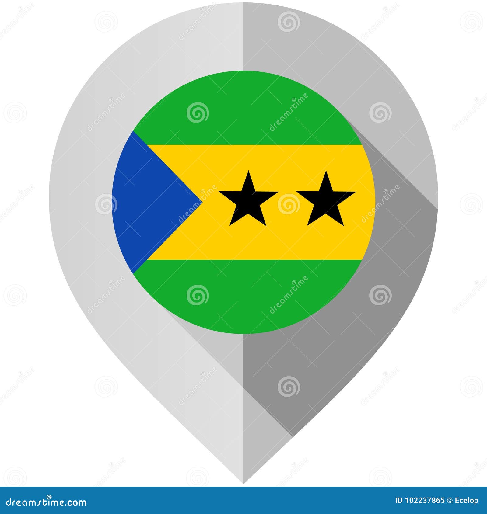 Marker with flag for map stock vector. Illustration of mark - 102237865