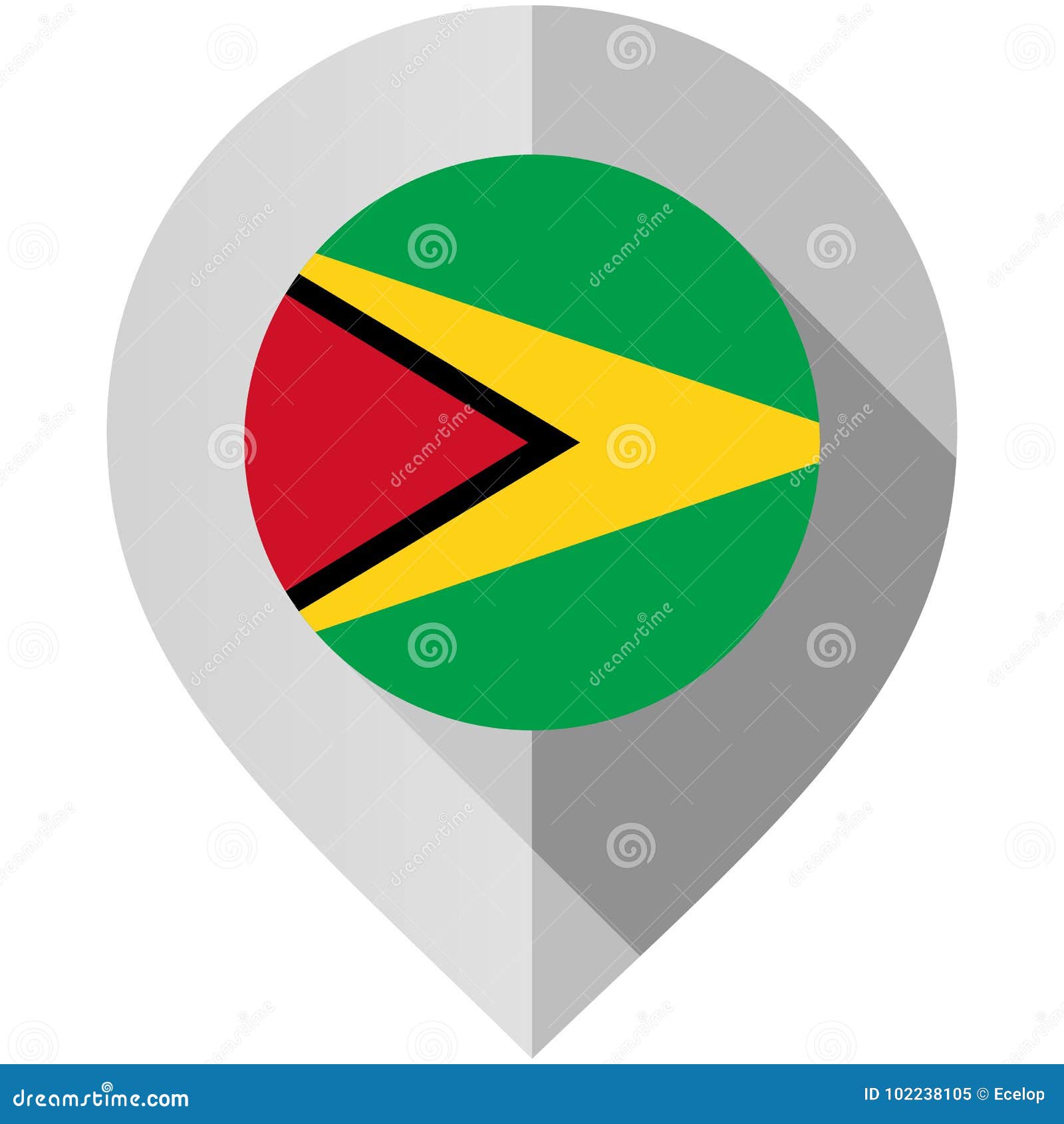 Marker with flag for map stock vector. Illustration of sign - 102238105