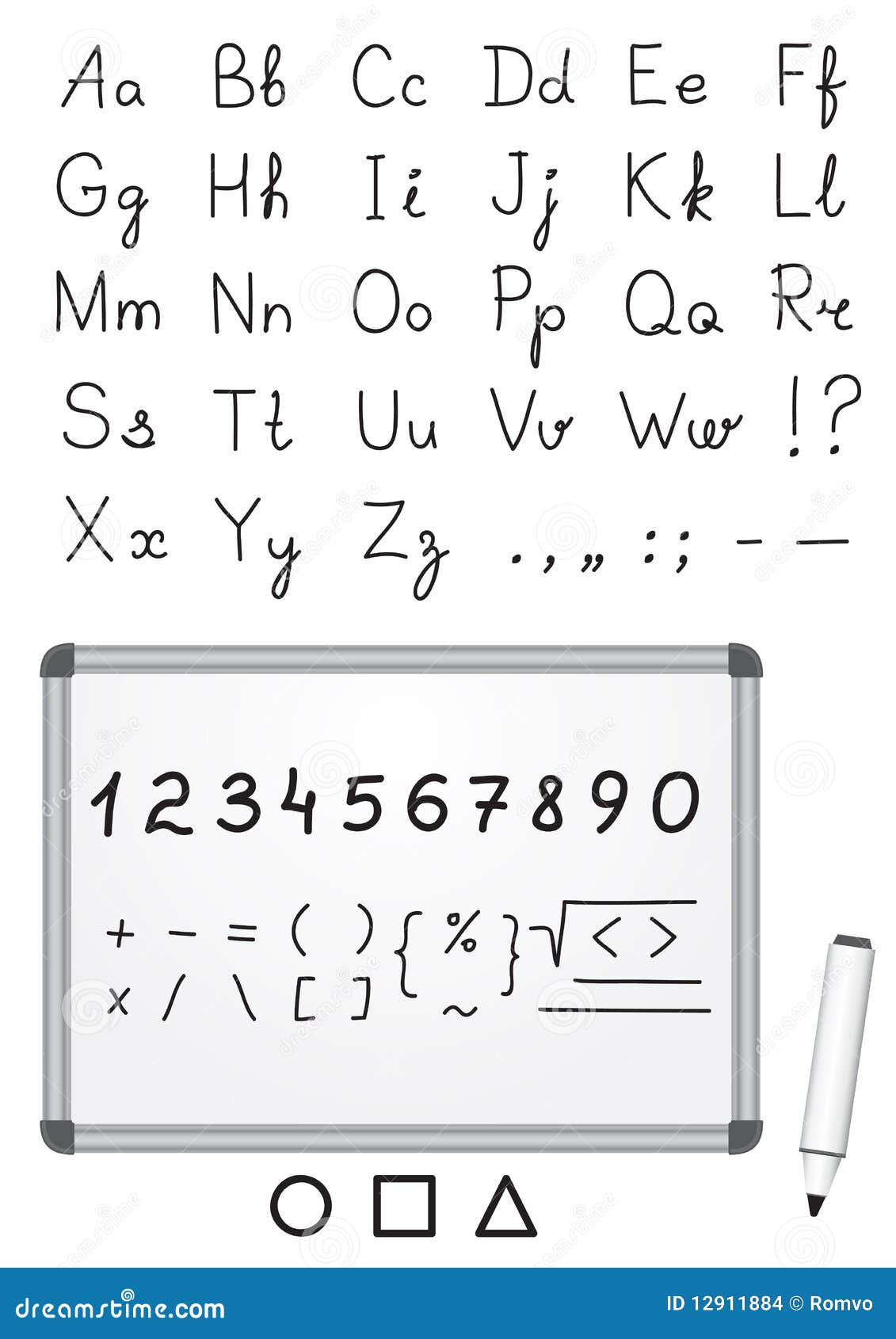 Marker font stock vector. Illustration of frame, marker - 12911884