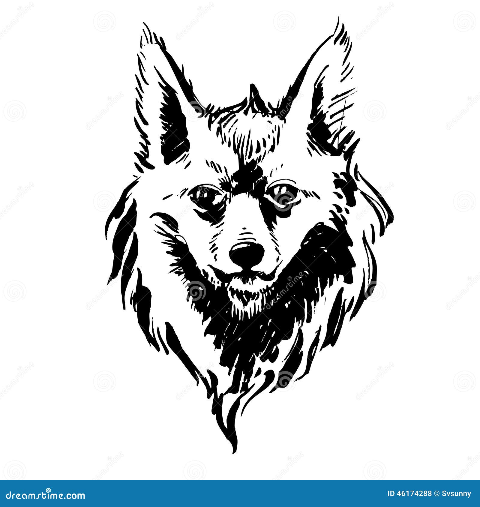 Marker Hand-drawn Forest Animals: Fox Stock Illustration - Illustration ...