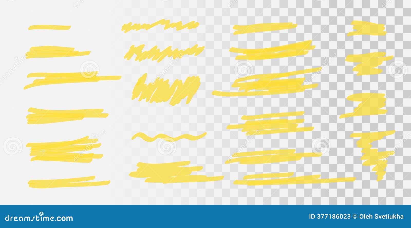 Marker Highlight. Pen Coloring Scribble Selection Arrows Frames And ...