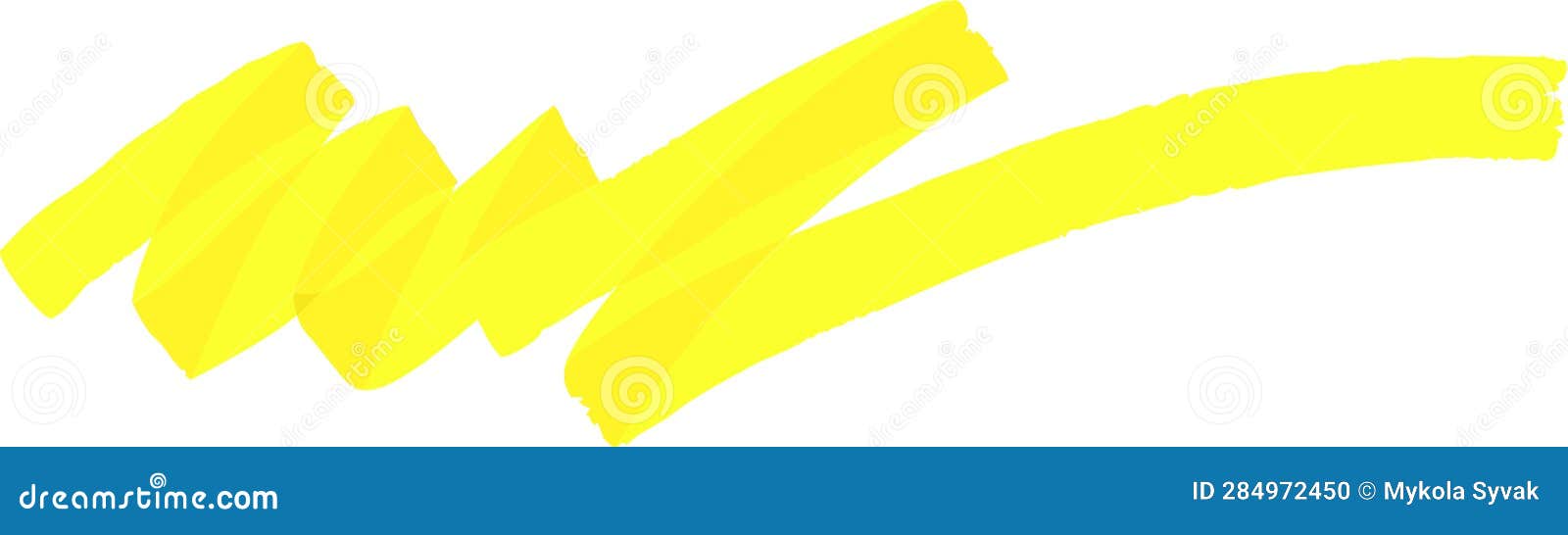 Marker Highlighter Curved Line Stock Vector - Illustration of vector ...