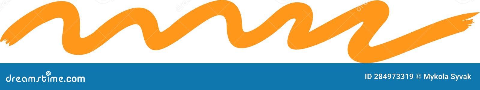 Marker Highlighter Curved Line Stock Vector - Illustration of drawn ...