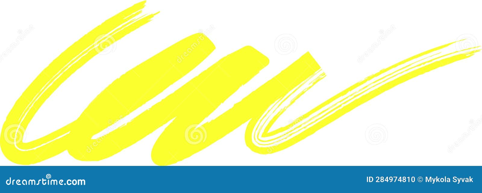 Marker Highlighter Curved Line Stock Vector - Illustration of element ...