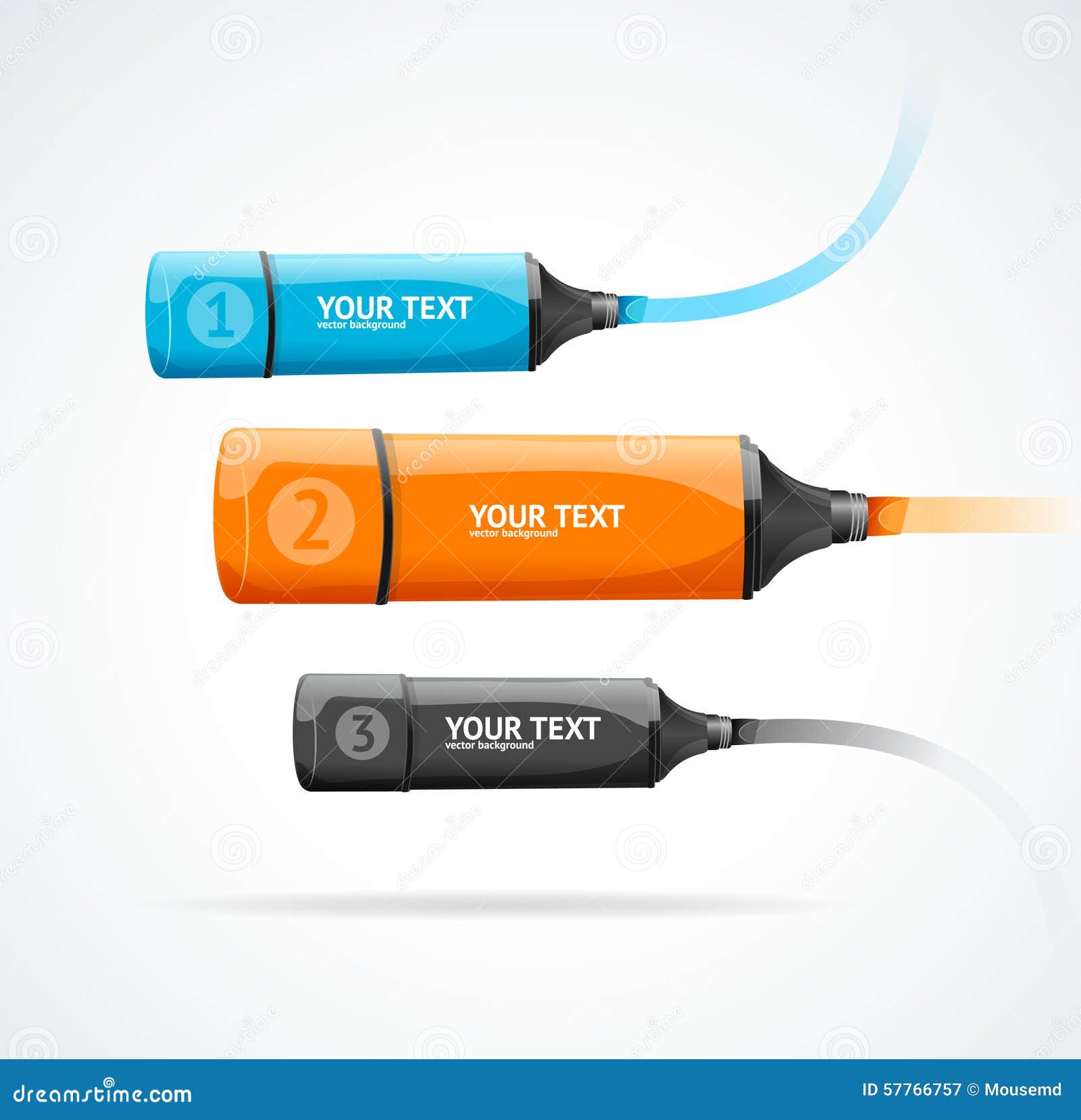 Marker Highlighter Option Banner. Vector Stock Vector - Illustration of ...