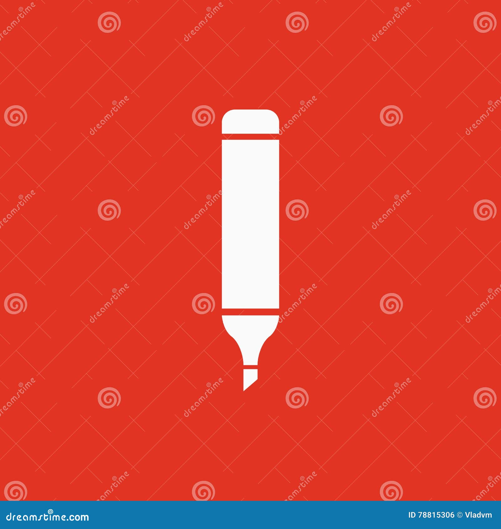 The Marker Icon. Pen and Pencil, Highlighter Symbol Stock Vector ...