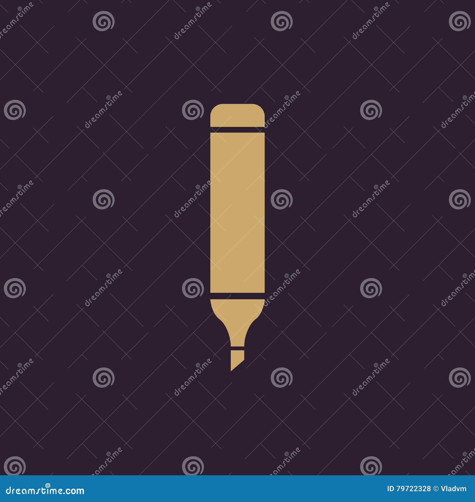 The Marker Icon. Pen and Pencil, Highlighter Symbol Stock Vector ...