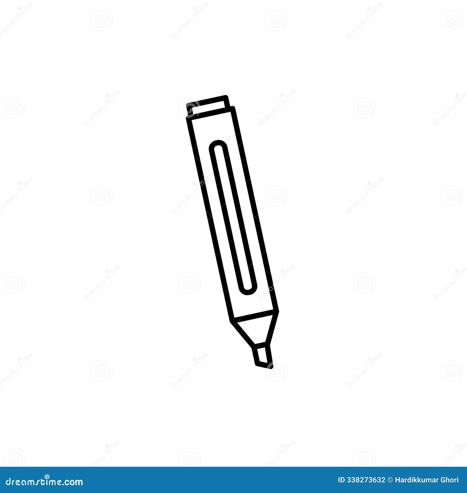 Marker Icon Set. Office Highlighter Pen Vector Symbol. Important Notes ...