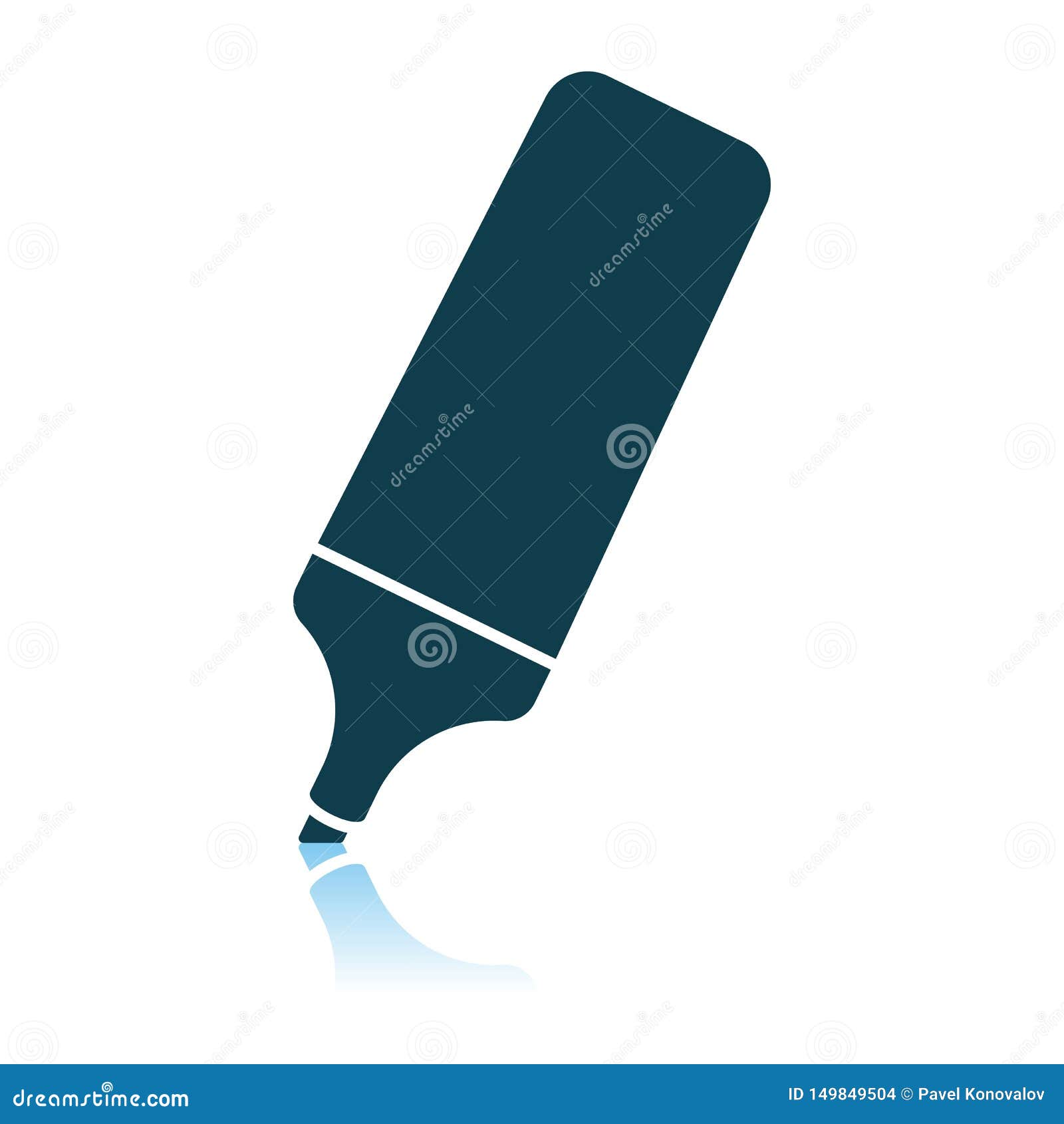 Marker Icon stock vector. Illustration of stroke, paint - 149849504