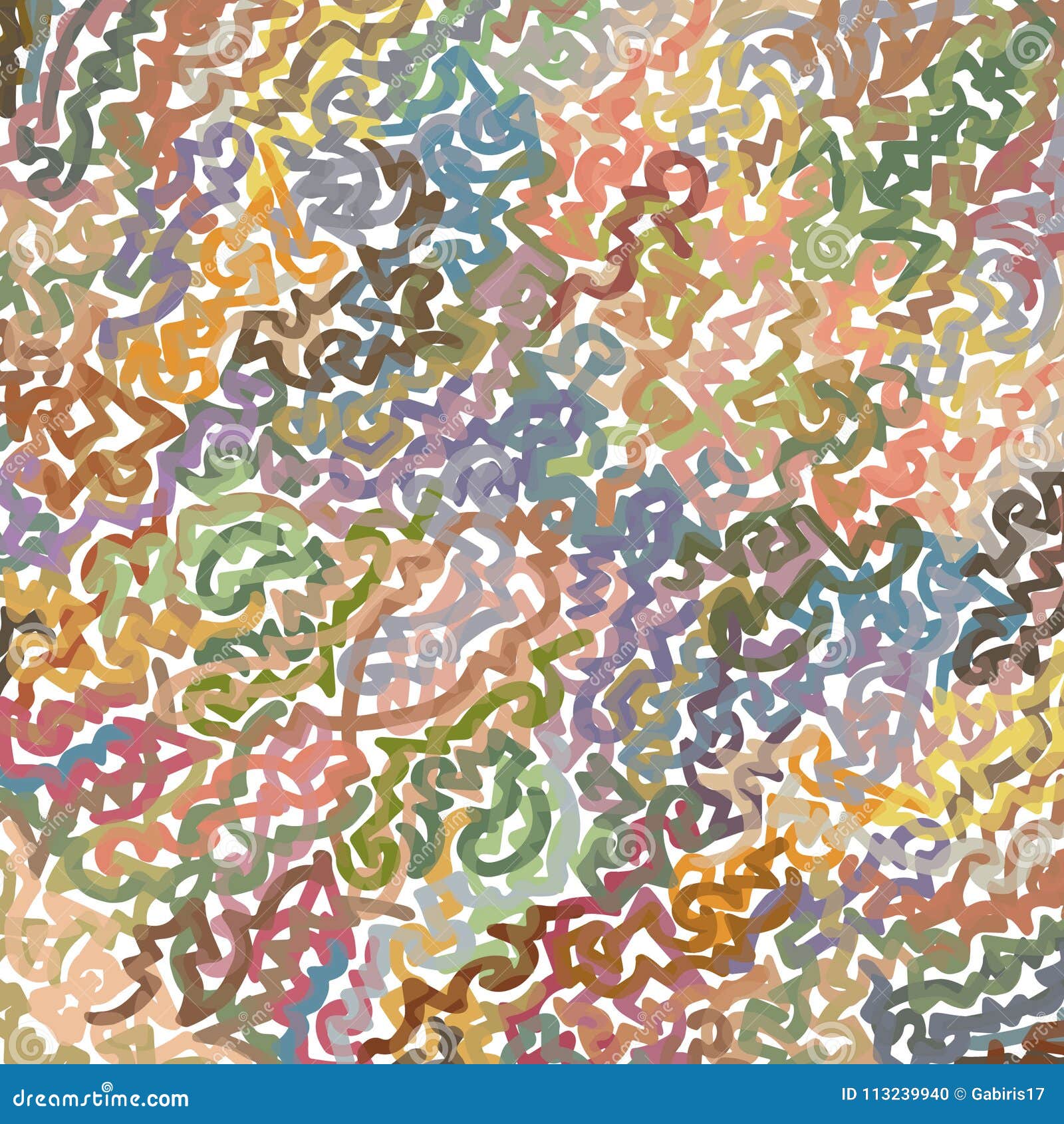 Marker Lines Based Contorted Pattern Digitally Remastered and Colored ...