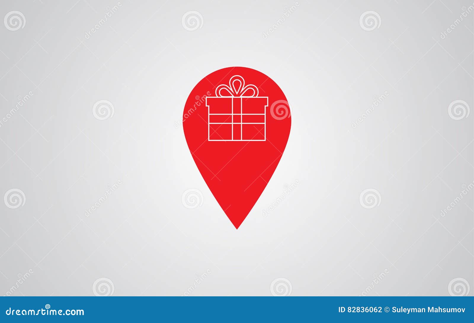 Marker Location Icon with Gift Box Stock Vector - Illustration of ...