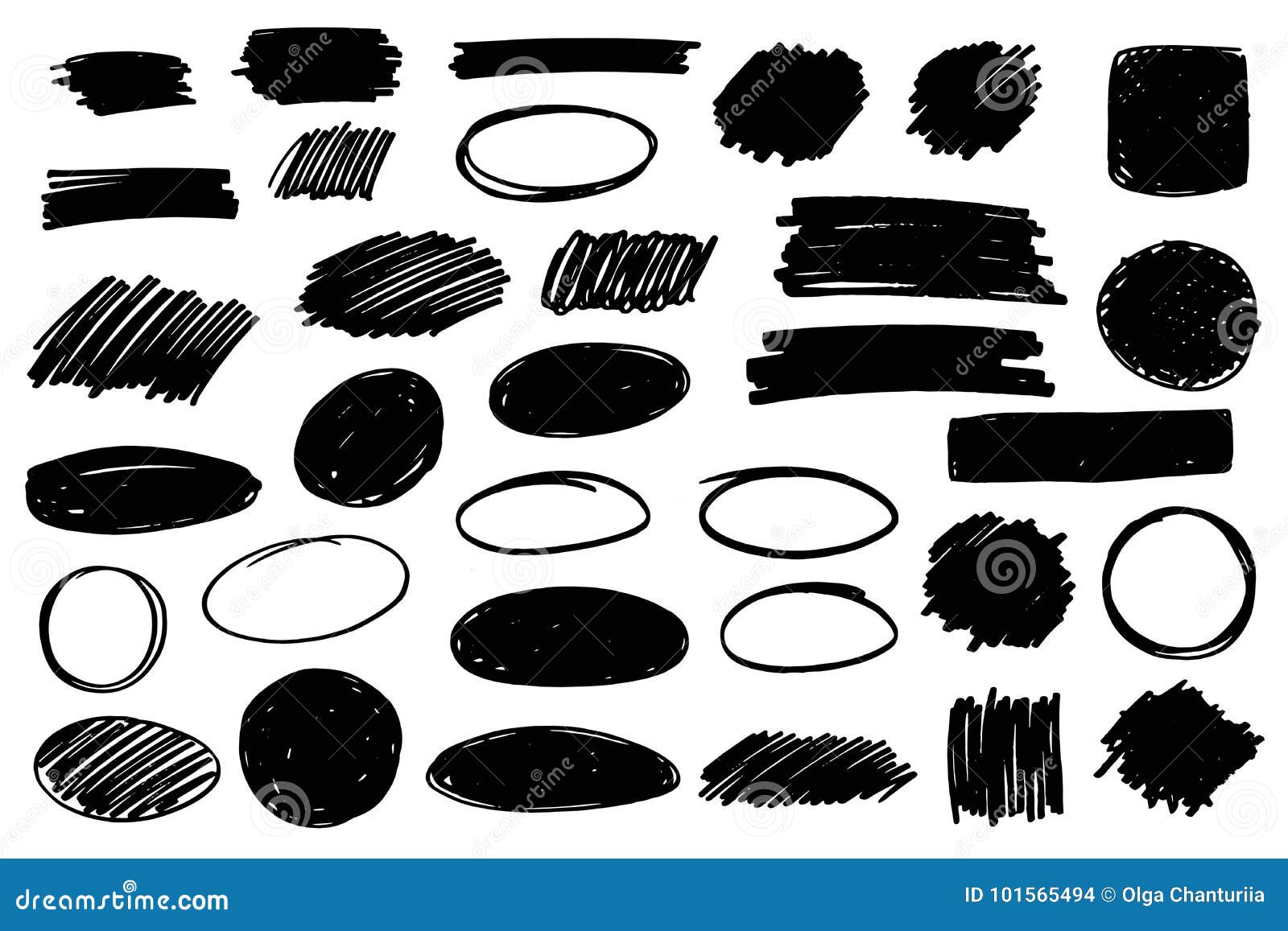 Marker, Paint, Ink Brush Stroke, Text Mark, Frame. Stock Vector ...