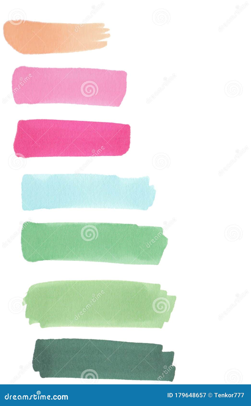 Marker Pallet in Hand Drawn Style on White Background. Stock ...