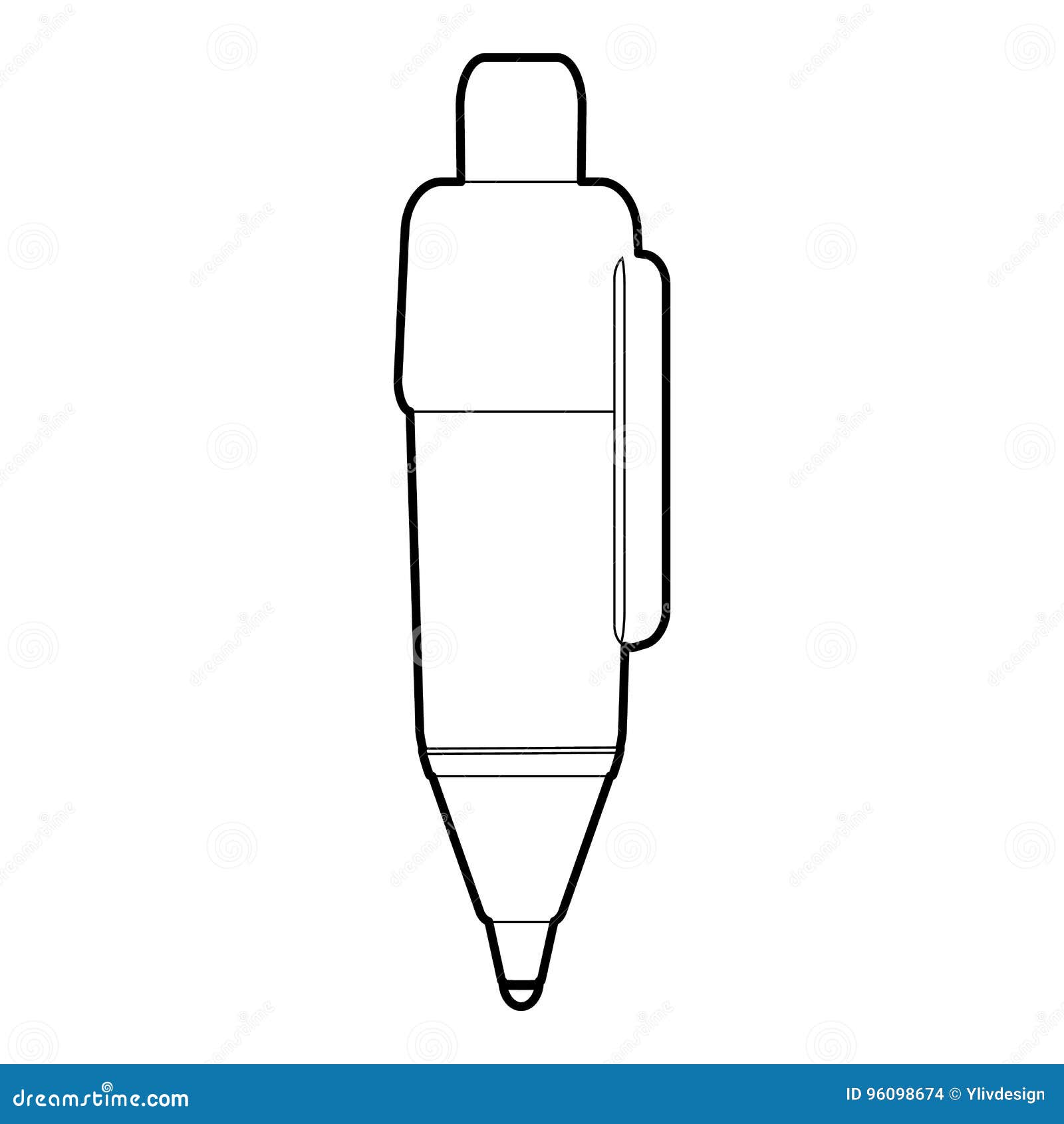 Marker Pen Icon, Outline Style Stock Vector - Illustration of paper ...