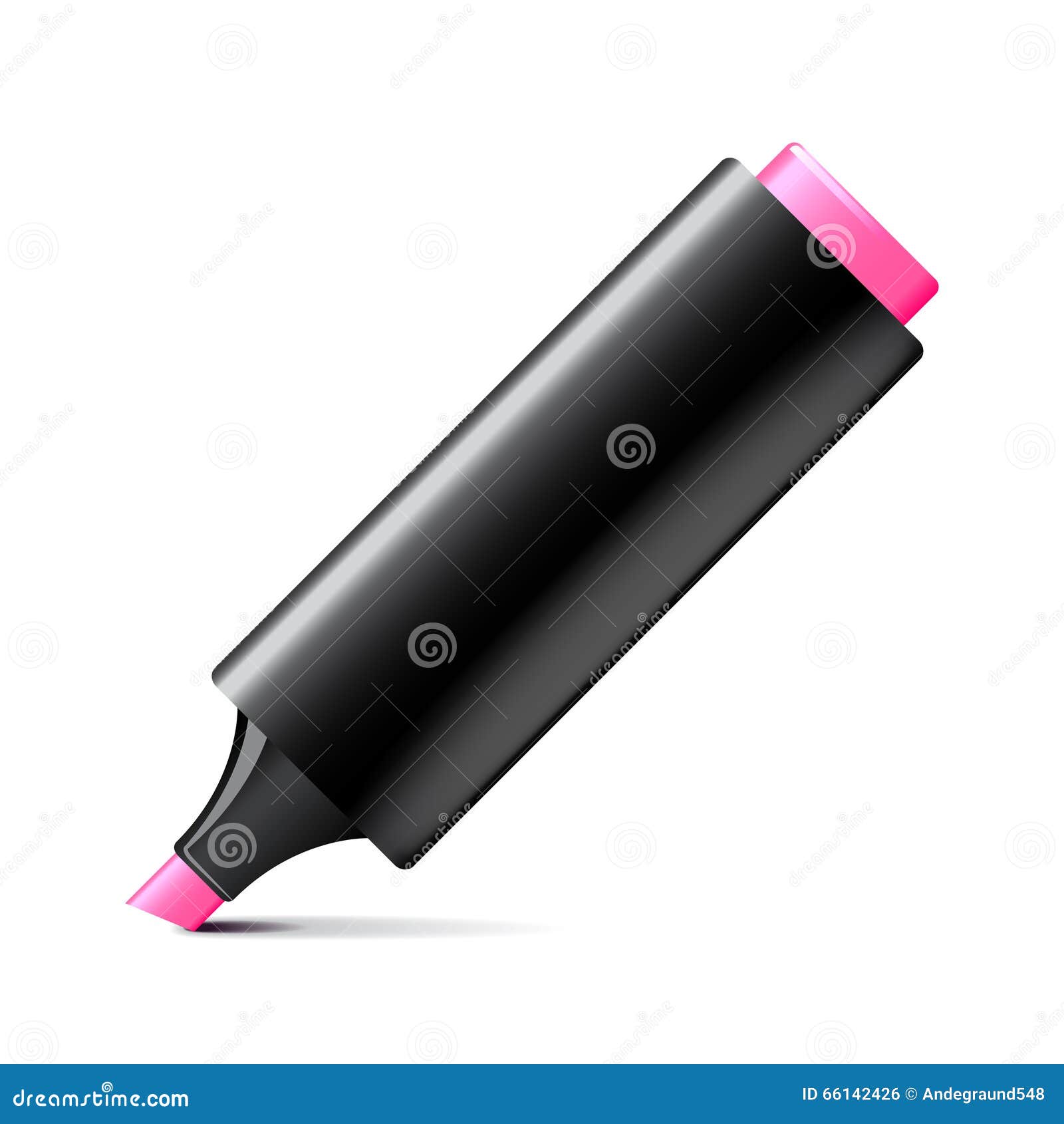 Marker pen on white vector stock vector. Illustration of supply - 66142426