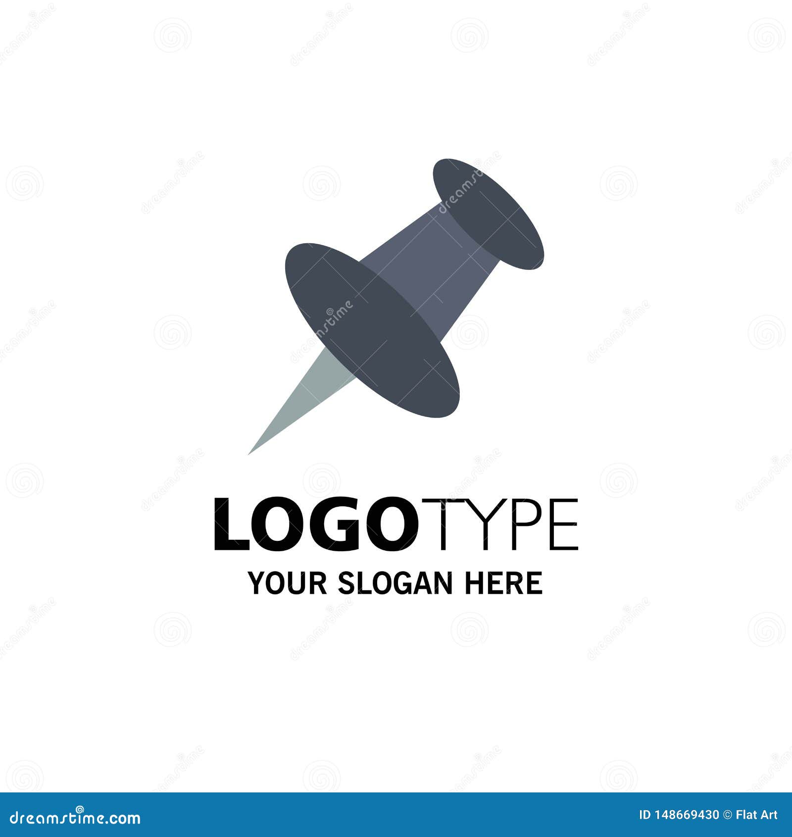 Marker, Pin, Mark Business Logo Template. Flat Color Stock Vector ...
