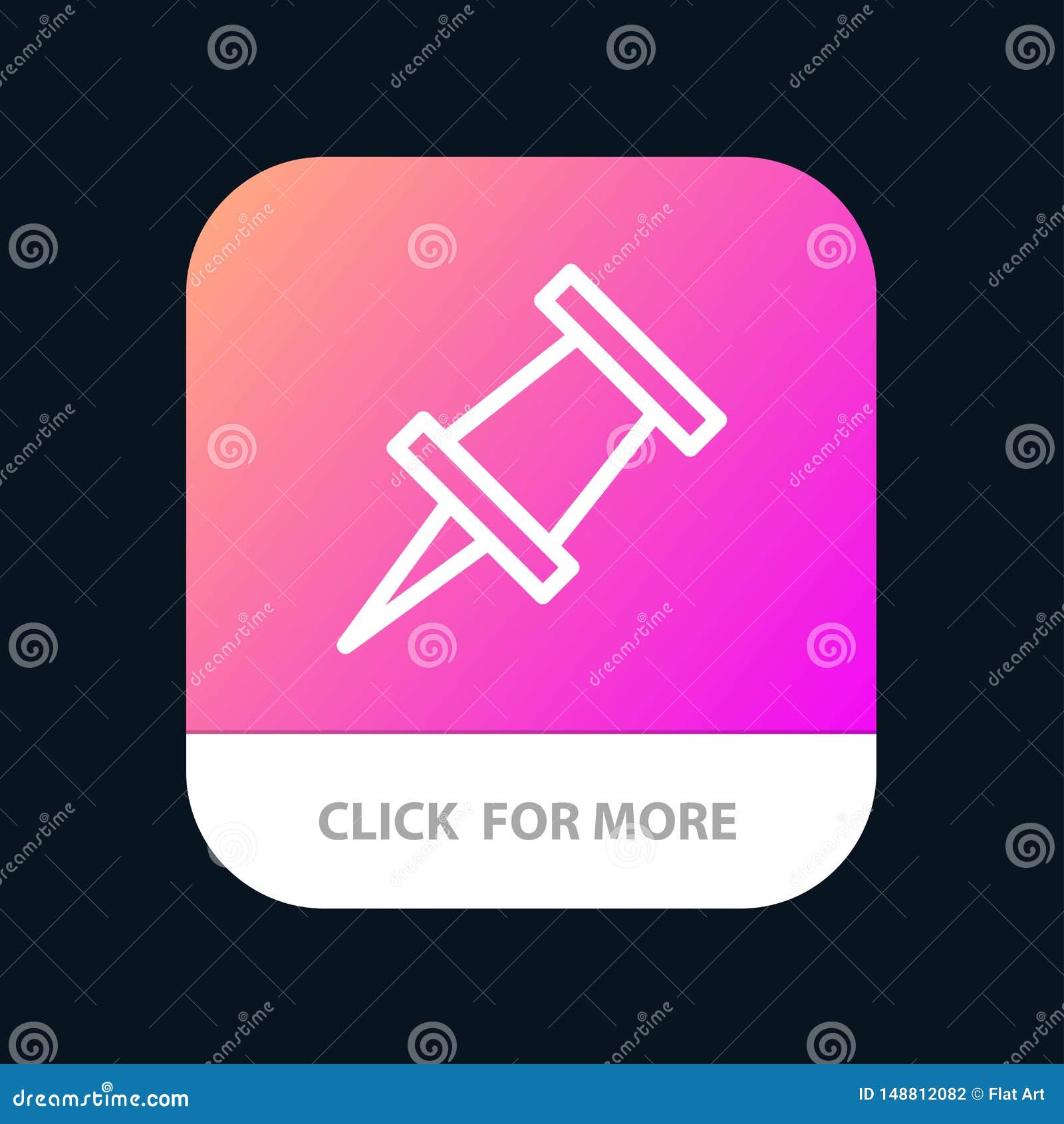 Marker, Pin Mobile App Button. Android and IOS Line Version Stock ...