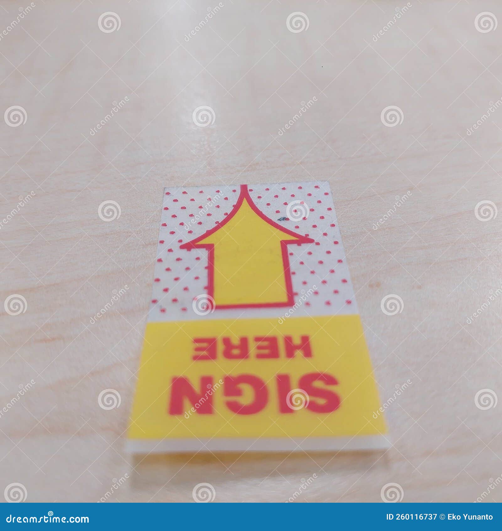 Marker for Place of Signature on Document Stock Image - Image of brand ...