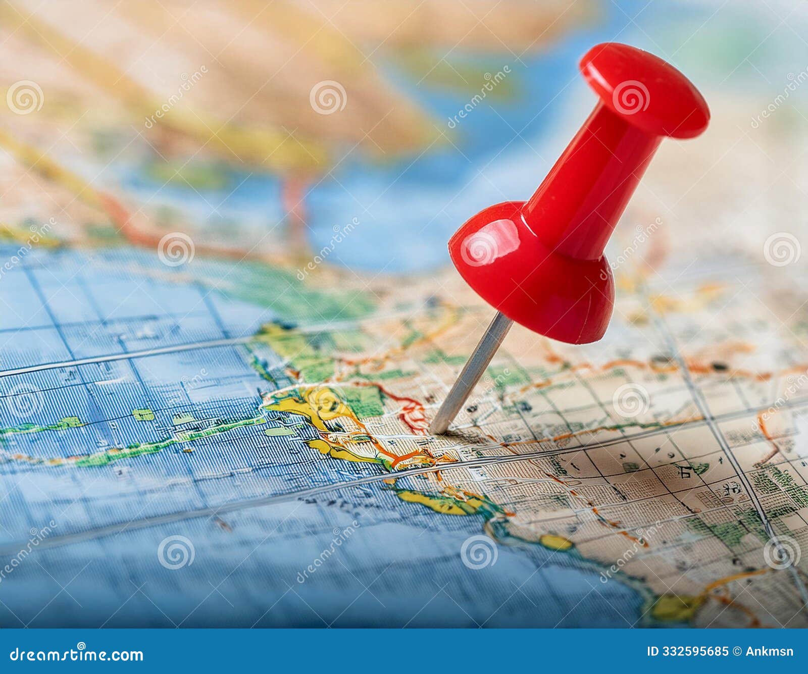 Marker Pointing To a Specific Location on a Map, Representing ...