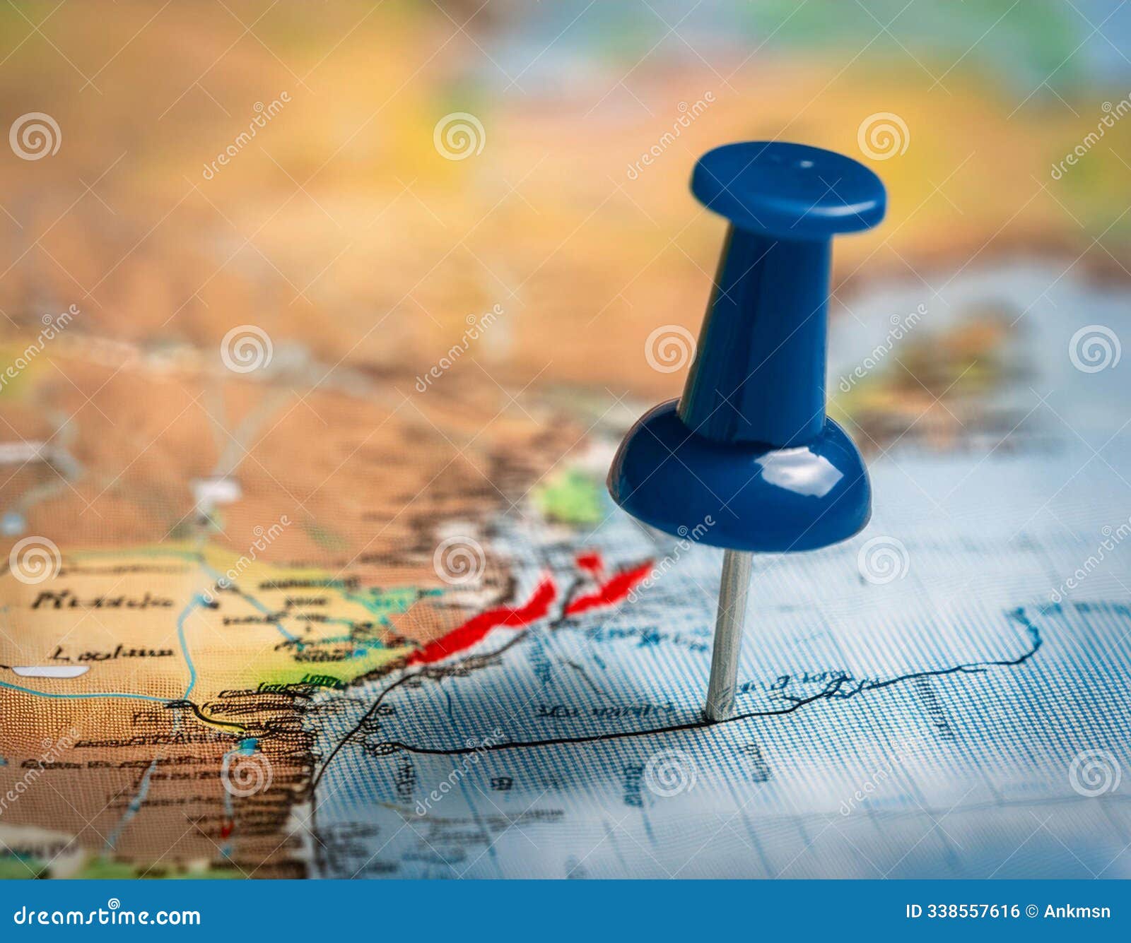 Marker Pointing To a Specific Location on a Map, Representing ...