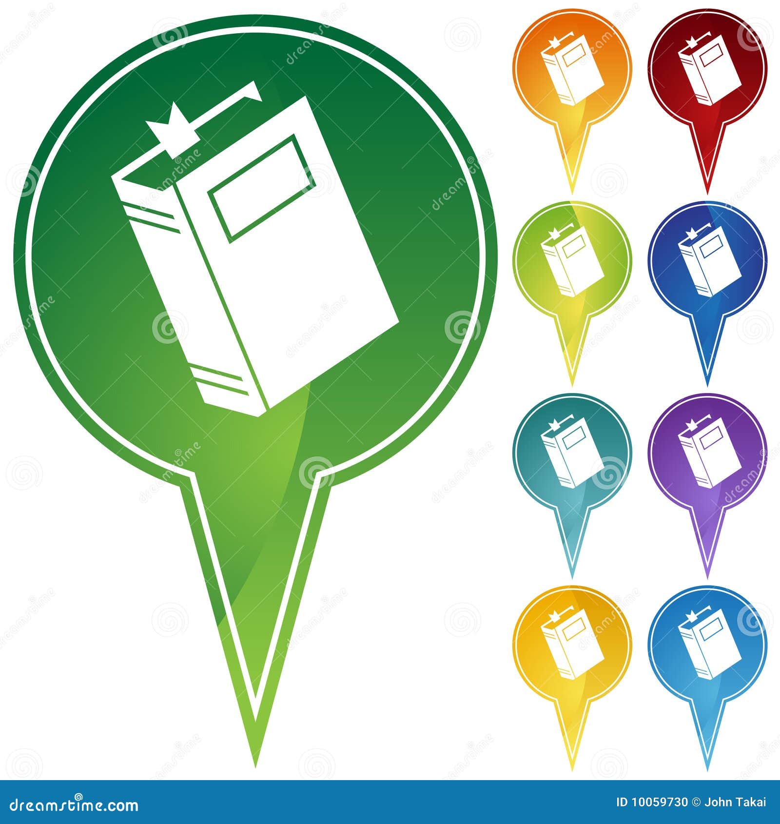 Marker Points - Book stock vector. Illustration of pointer - 10059730