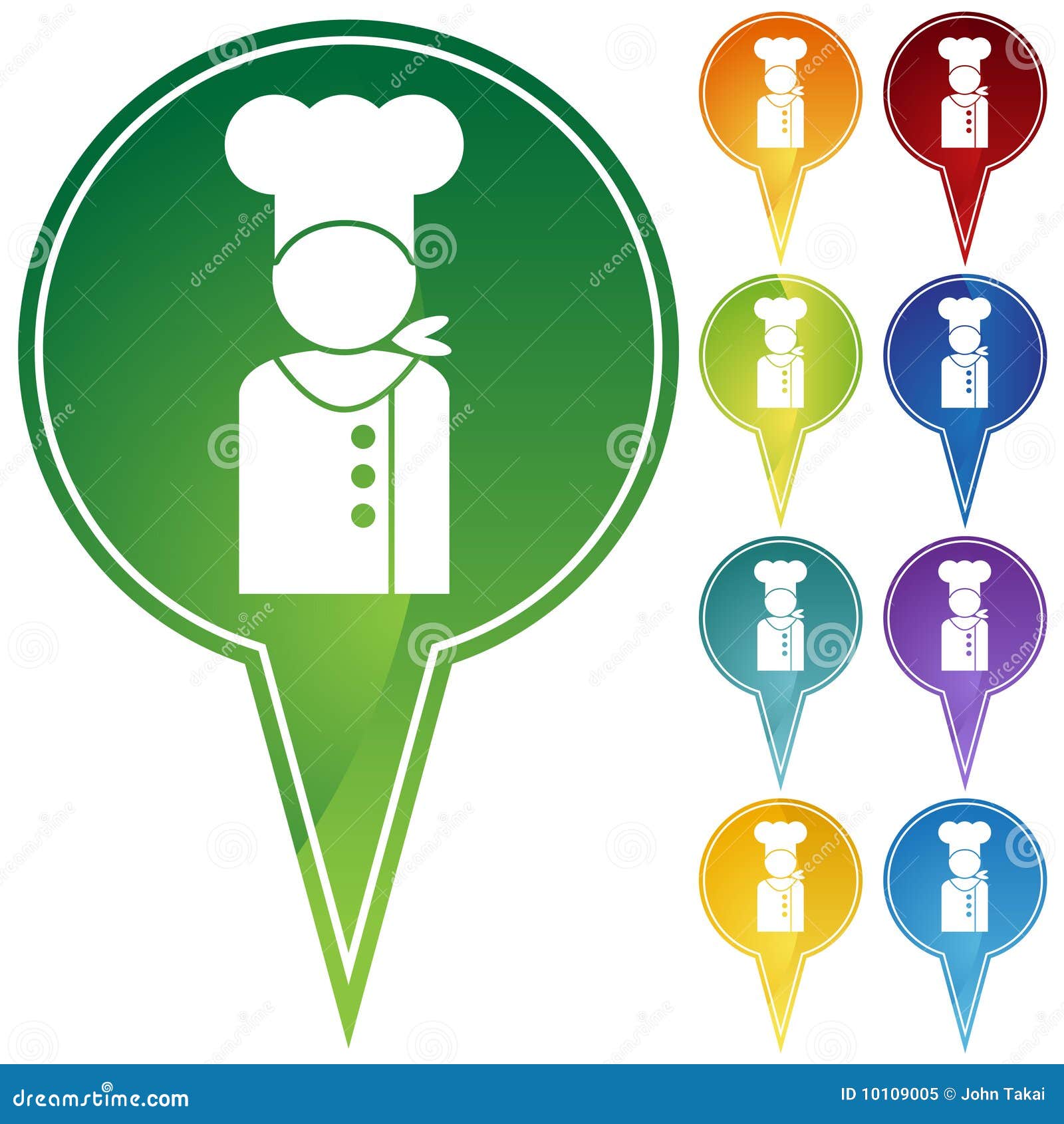 Marker Points - Chef stock vector. Illustration of icon - 10109005