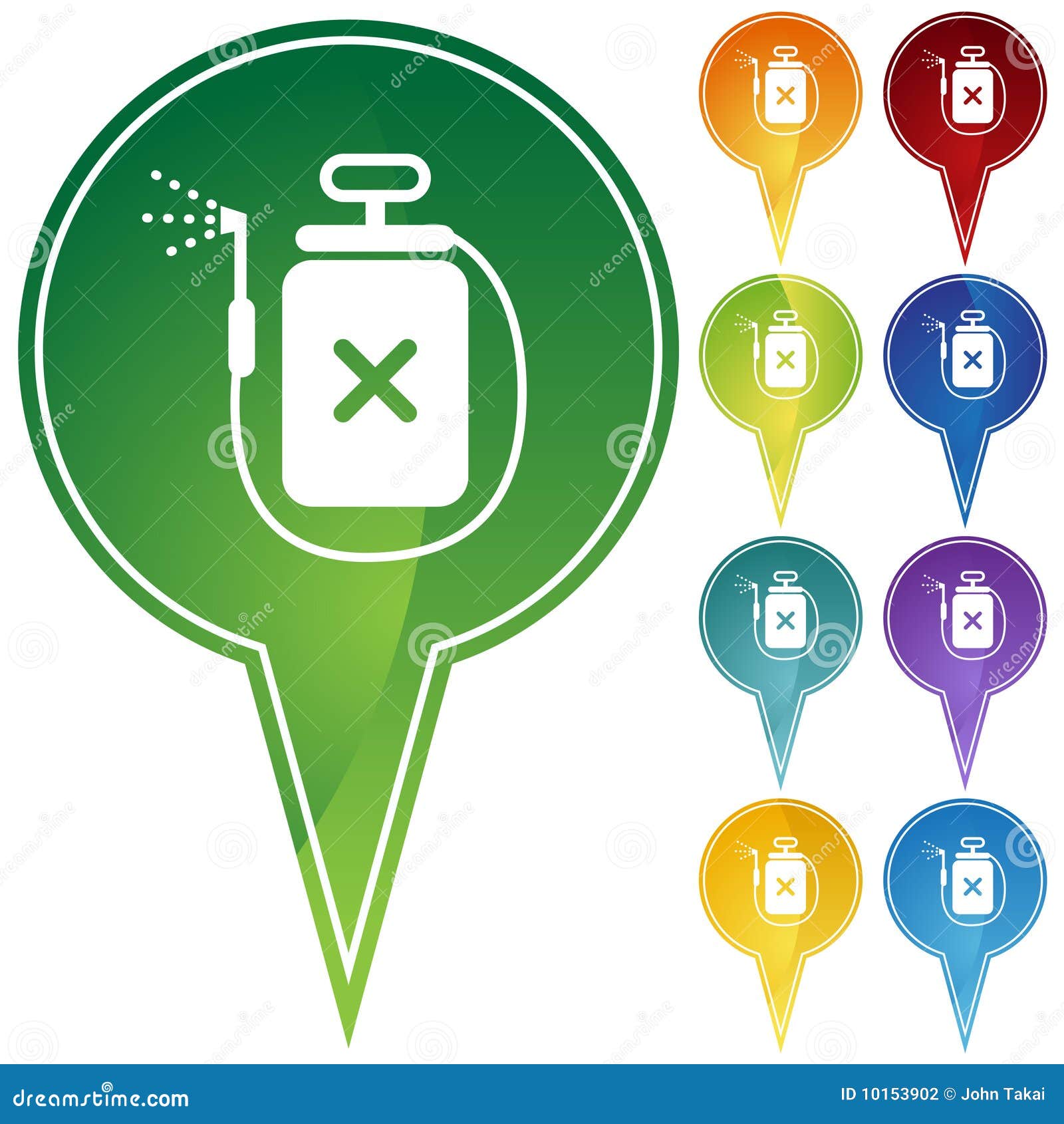 Poison Spray Bottles Toxins Pesticides Danger Warning Vector ...