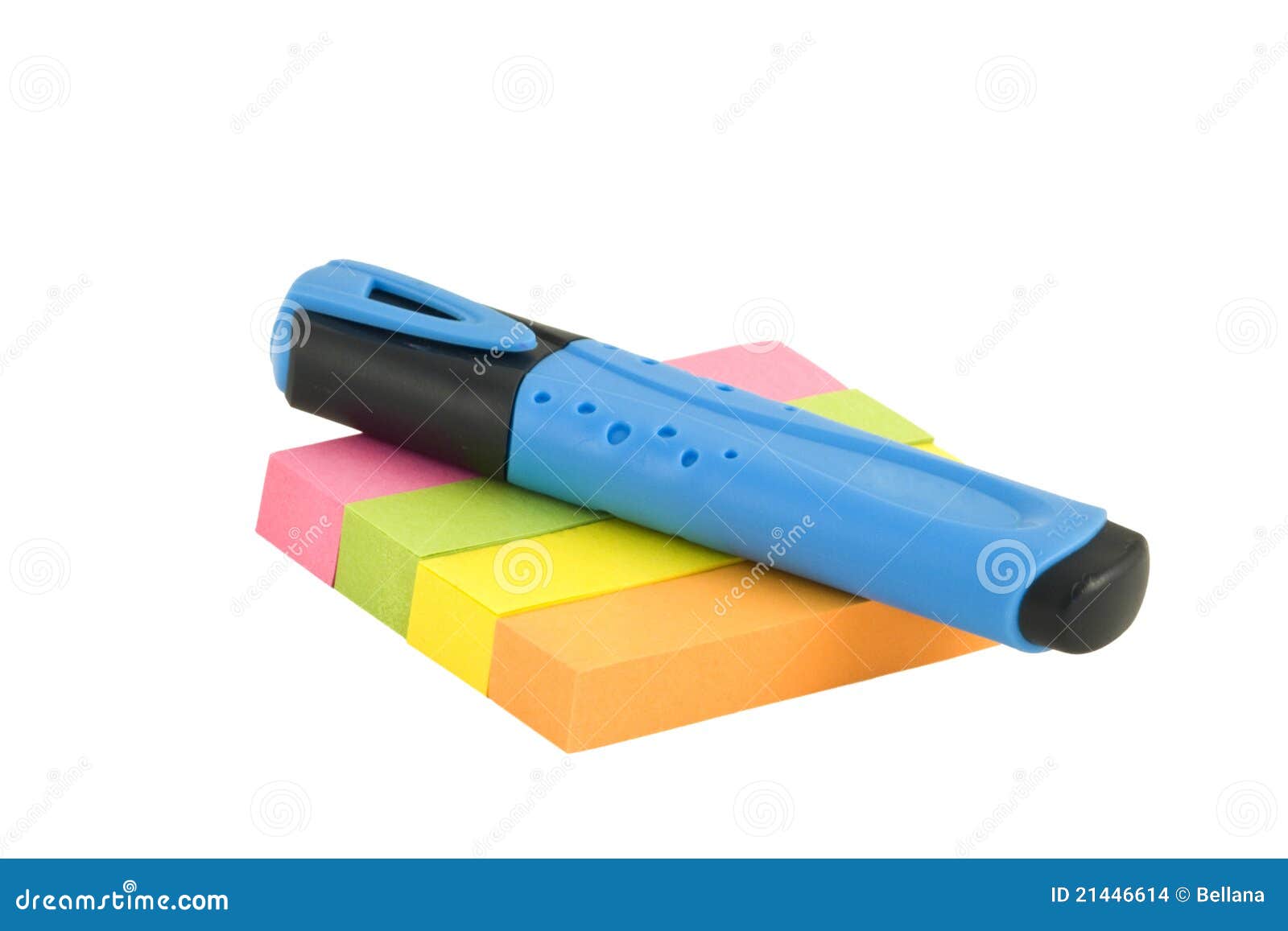 Marker and post-it notes stock photo. Image of note, colours - 21446614