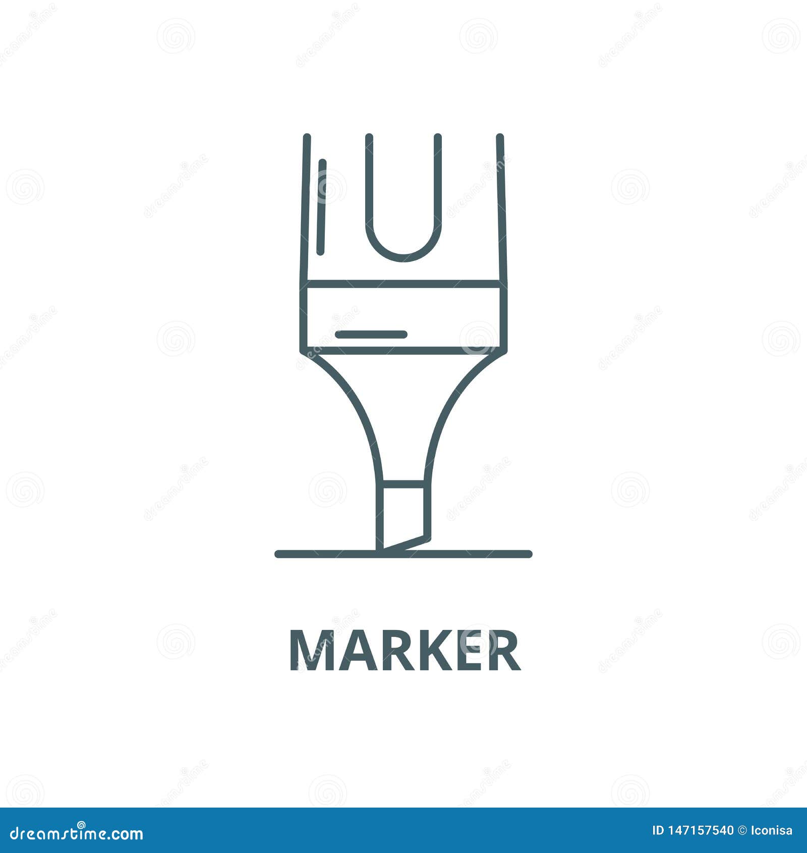 Marker Vector Line Icon, Linear Concept, Outline Sign, Symbol Stock ...