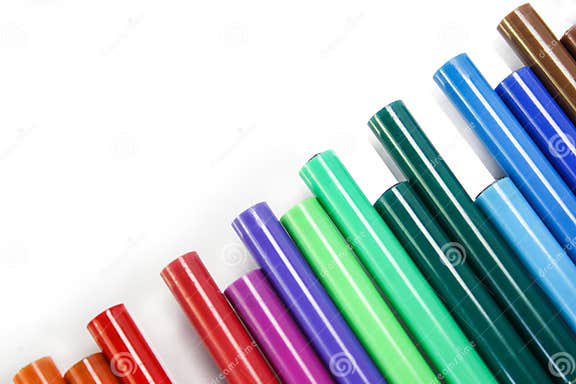 Marker on a White Background Stock Photo - Image of creativity, drawing ...