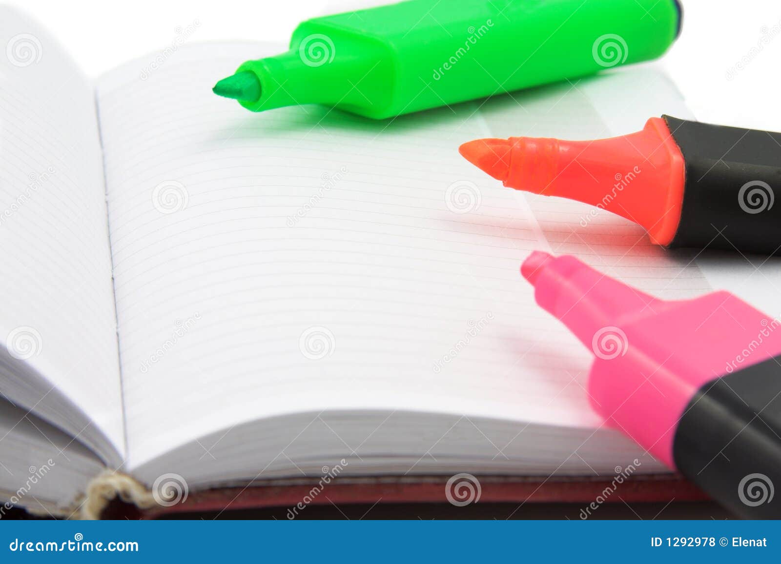 Markers stock photo. Image of colour, orange, diary, lines - 1292978