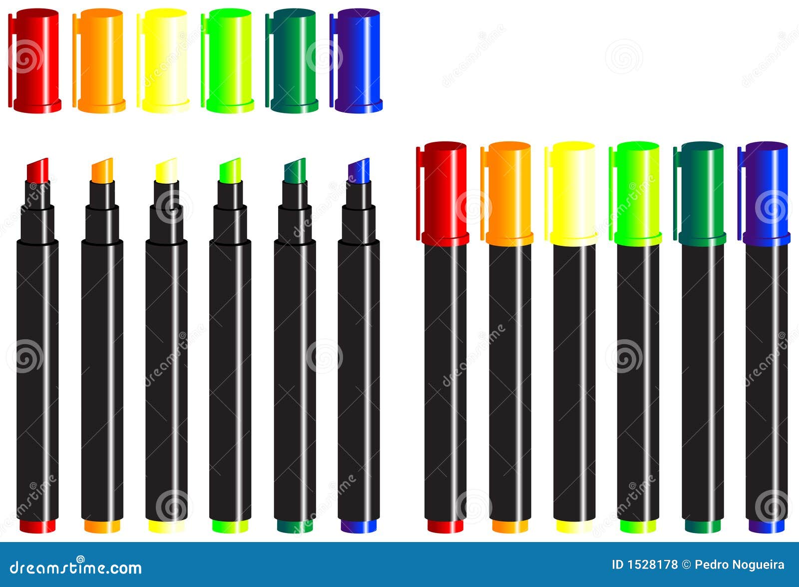 Markers stock illustration. Illustration of marker, note - 1528178