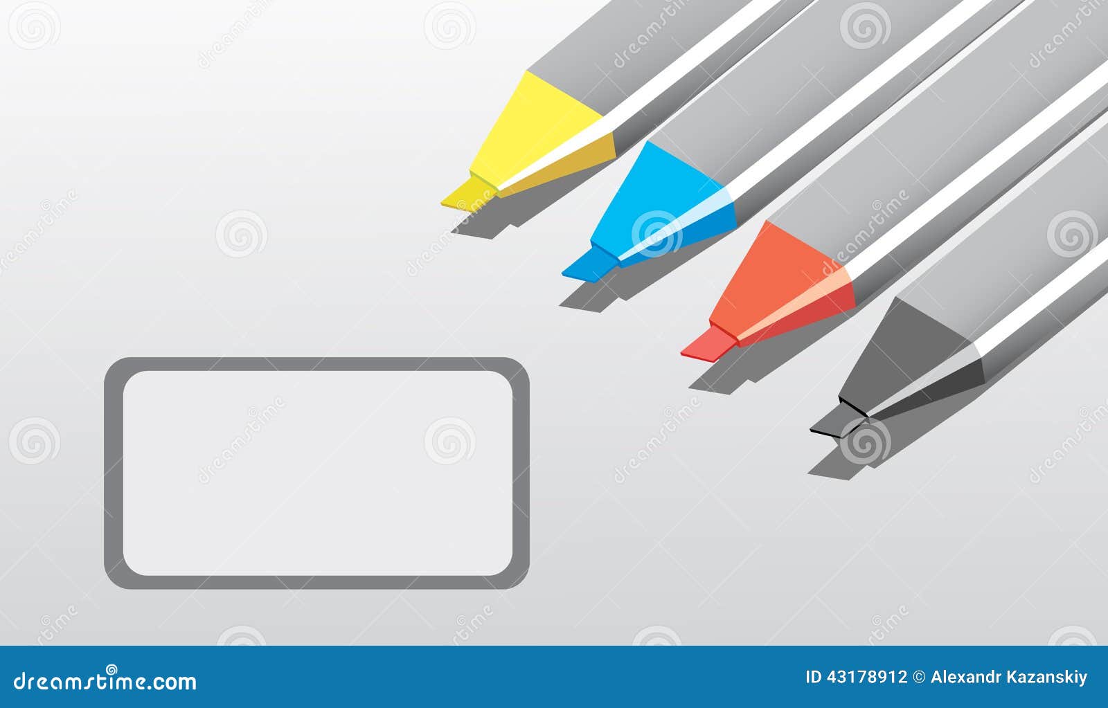 Markers stock vector. Illustration of objects, postcard - 43178912