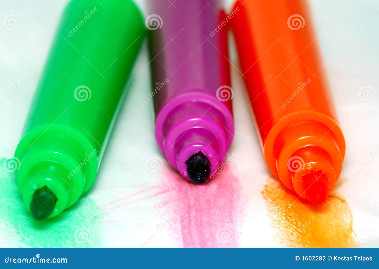 Markers in Different Colors Stock Photo - Image of graphical, pens: 1602282