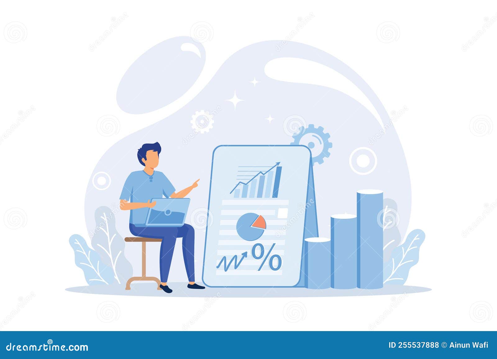 Identify Problems Severity Blue Gradient Concept Icon Cartoon Vector ...